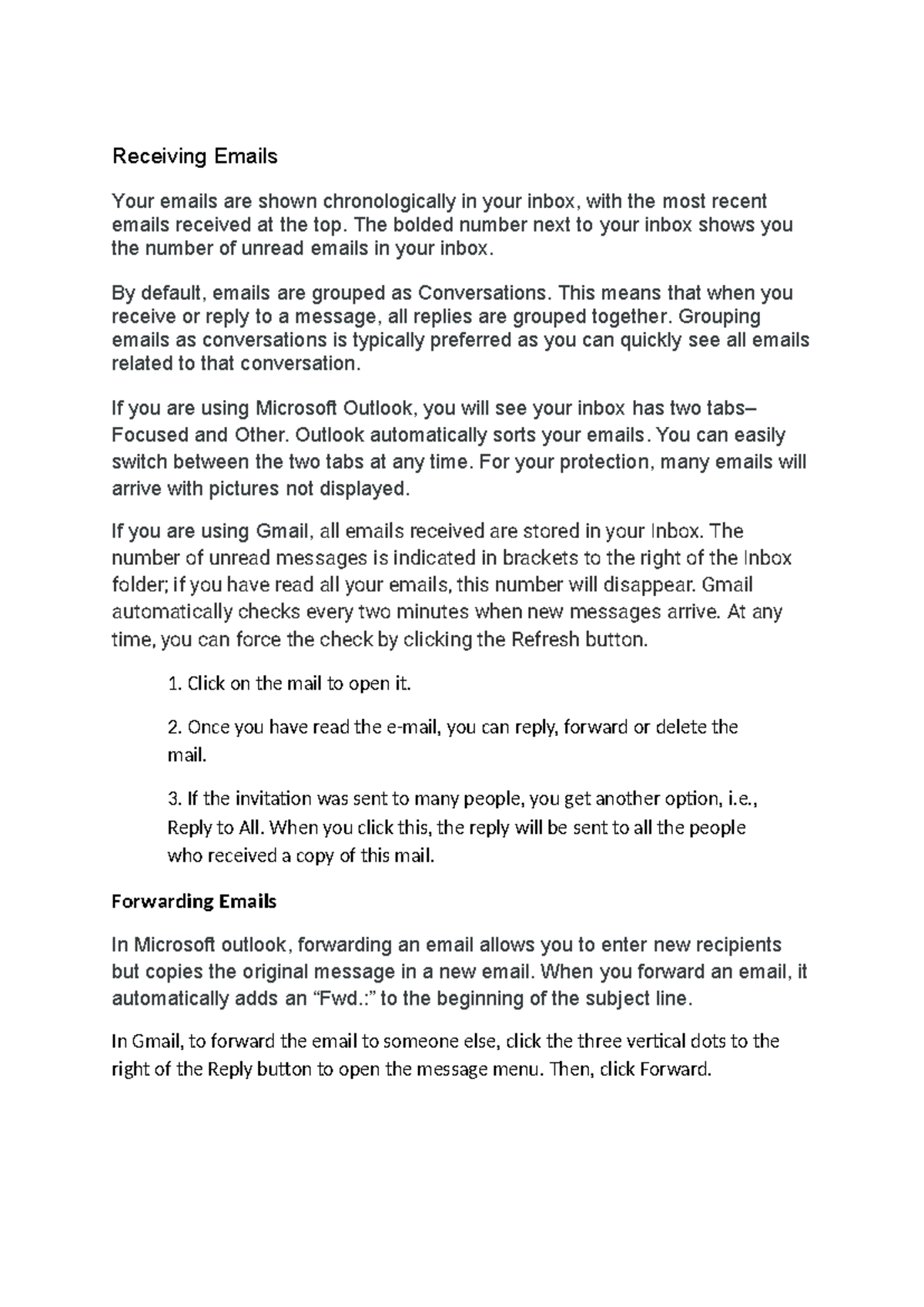 Asmitaa seminar IT - hgjm - Receiving Emails Your emails are shown ...