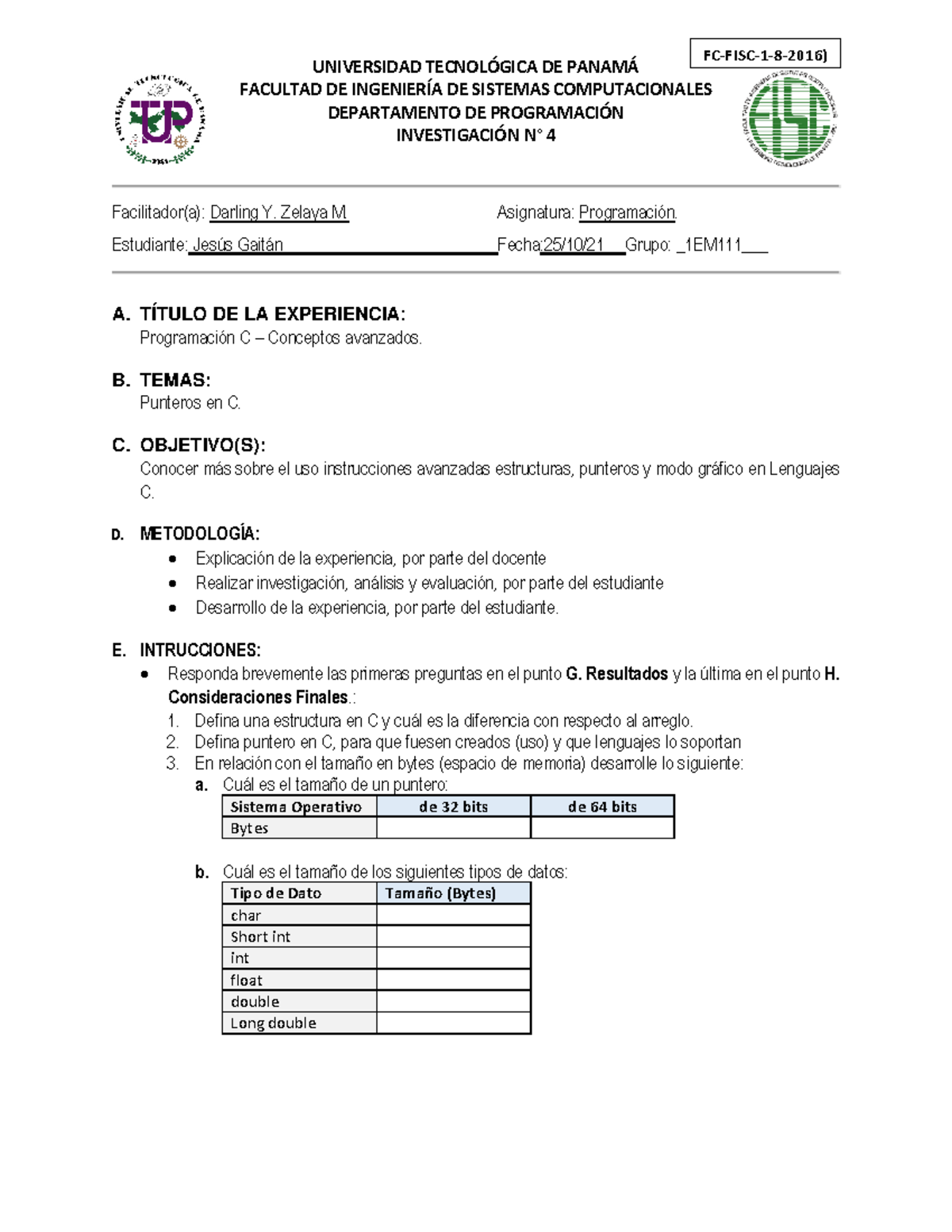 Investigación N 4 DZ- FC-FISC-1-8-2016 - UNIVERSIDAD TECNOL”GICA DE ...
