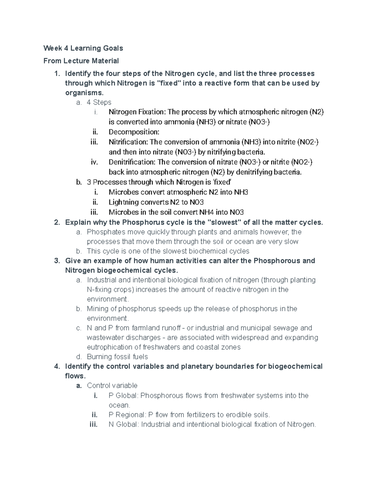 Untitled document - notes - Week 4 Learning Goals From Lecture Material ...
