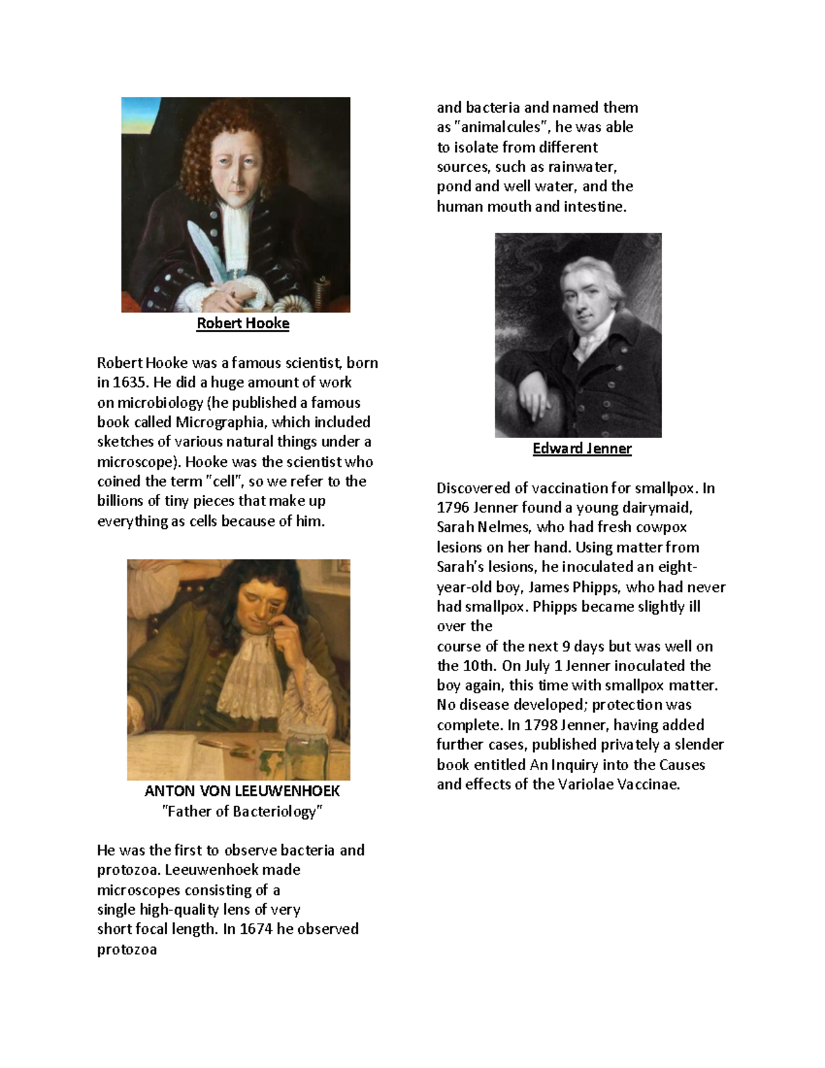 Microbio - Bacteriology notes - Robert Hooke Robert Hooke was a famous ...