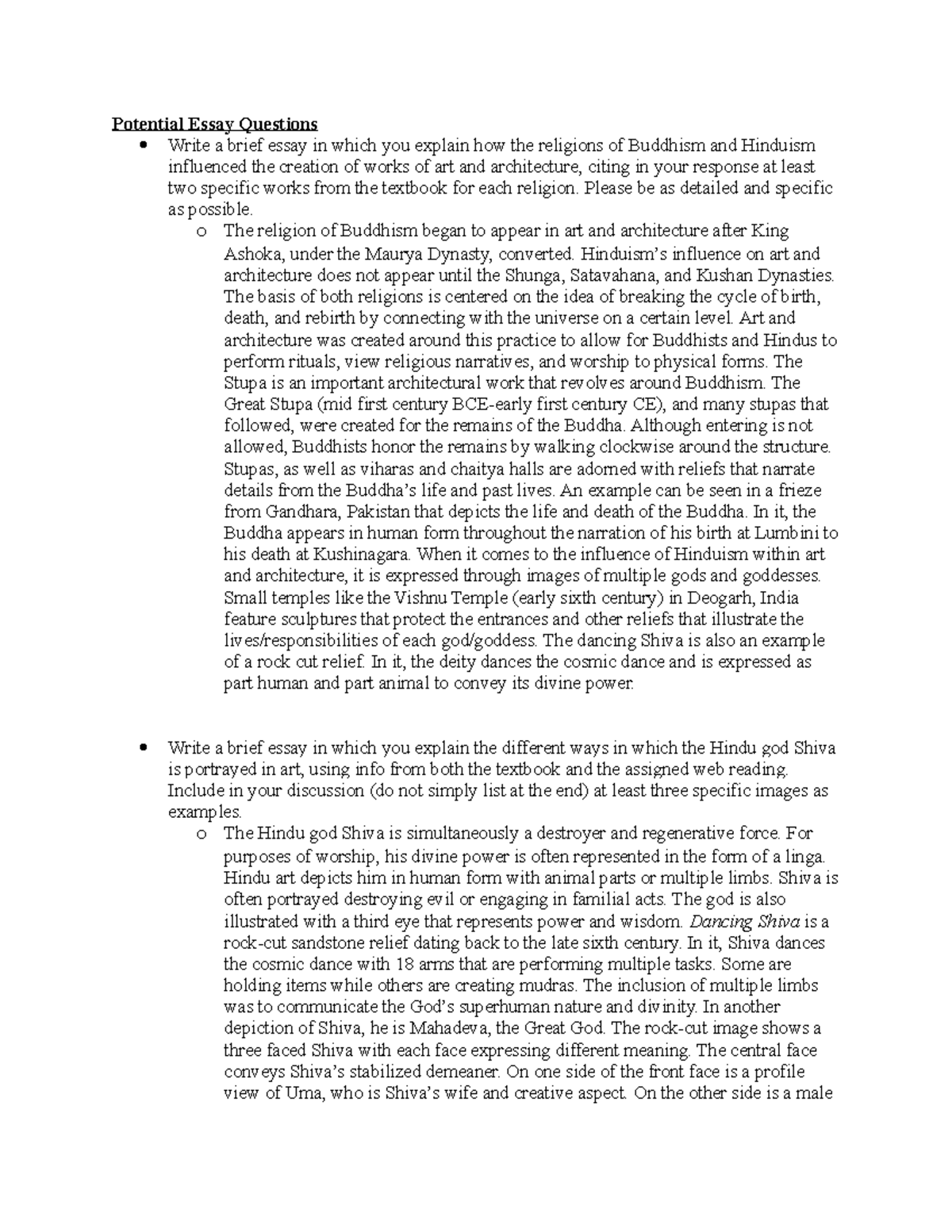 Week 3 Study Guide - Potential exam essay questions from chapters 15 ...