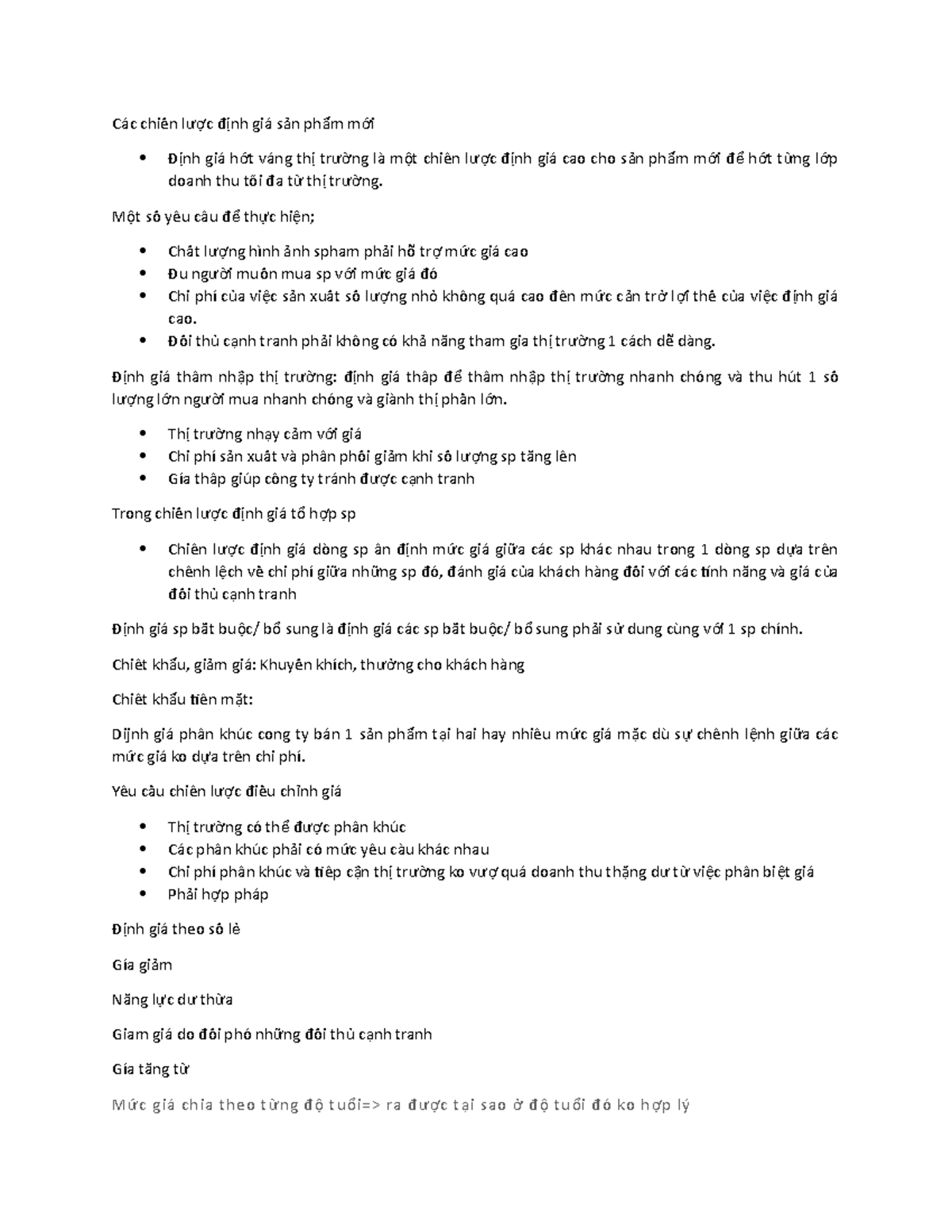 Các chiến lược định giá sản phẩm mới - Các chiếến l ược đ nh giá s n ph m m i ị ả ẩ ớ Đ nh giá h ...