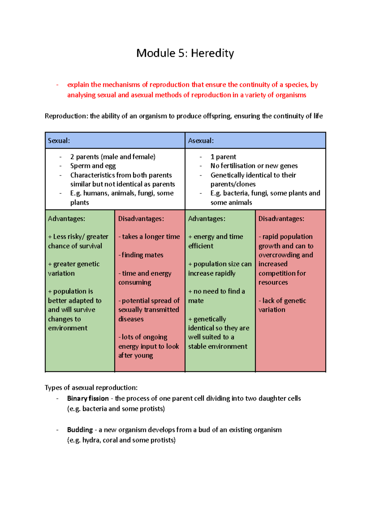 Module 5 Biology Heredity - Module 5: Heredity explain the mechanisms ...