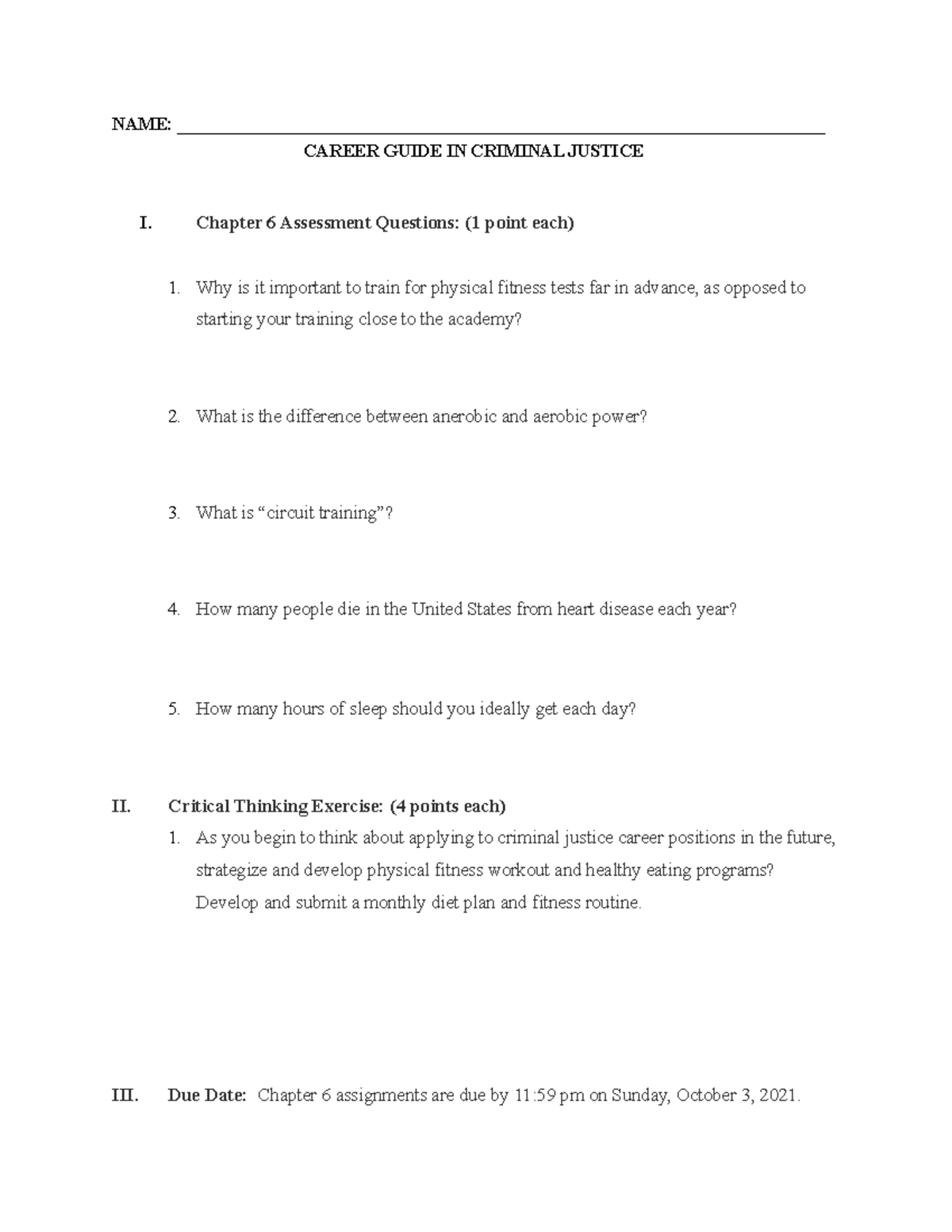 Chapter 6 Assignments bama - NAME ...