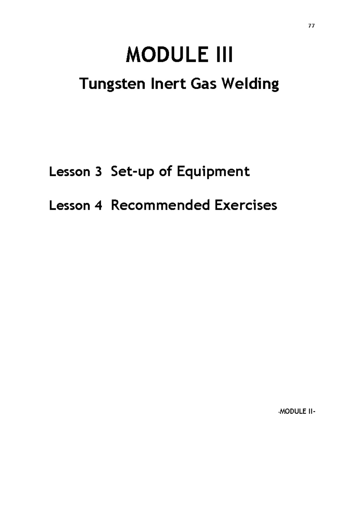 Module 3 Lesso 3 to 4 - MODULE III Tungsten Inert Gas Welding Lesson 3 ...