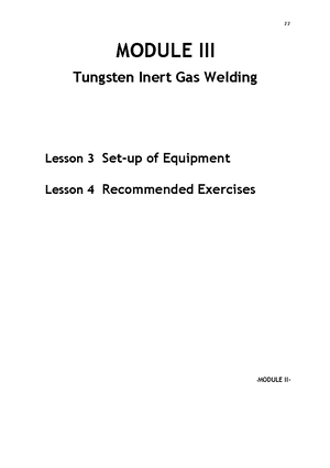 Module 1 Lesson 1 to 3 - INTRODUCTION MODULE I SHIELDED METAL ARC ...