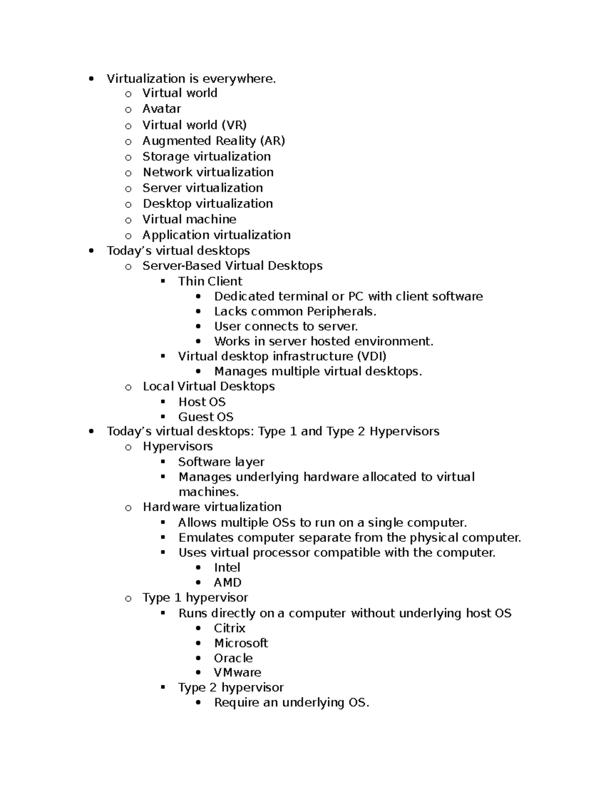 Operating System Concepts 3 - Virtualization is everywhere. o Virtual ...