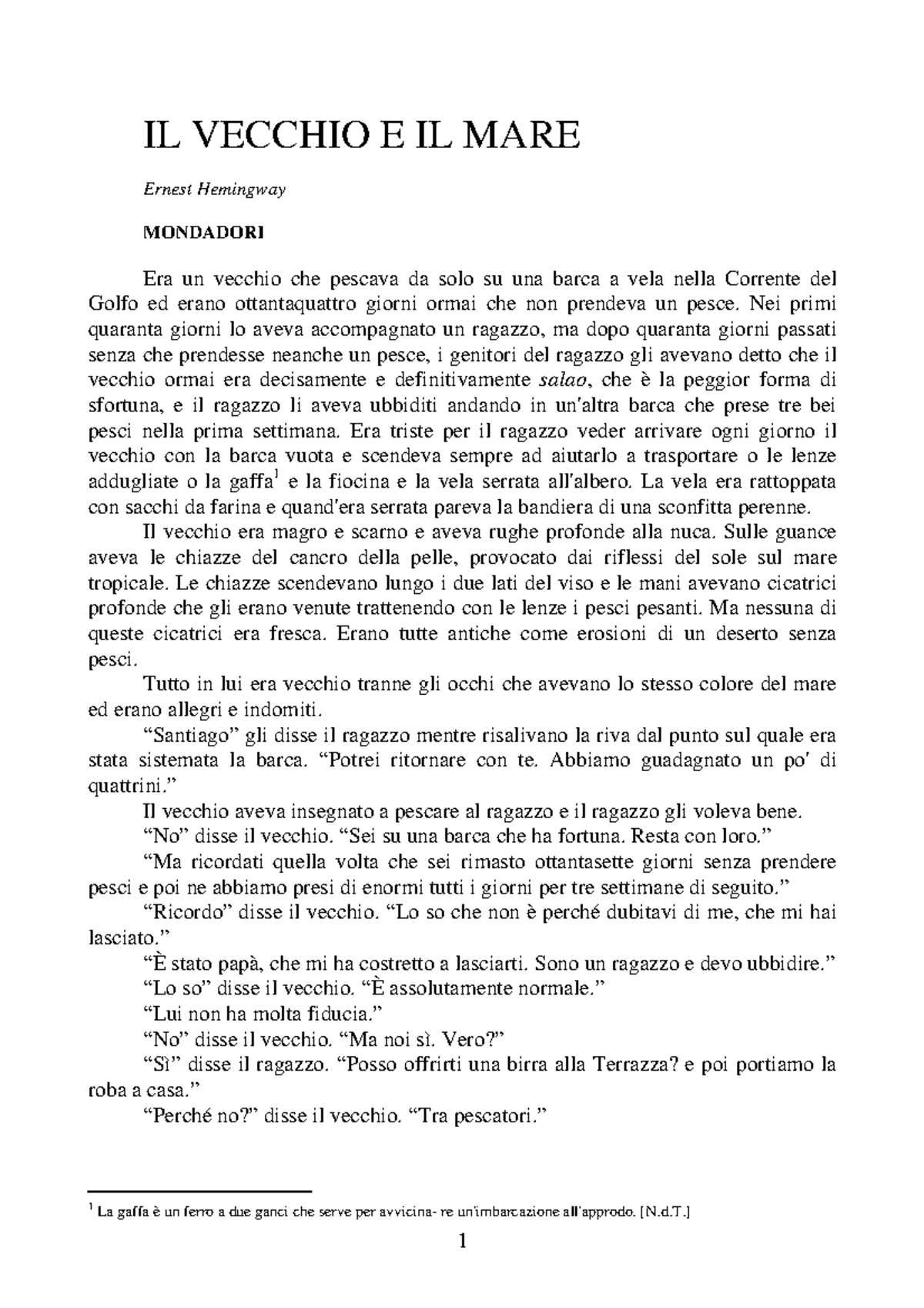 Il vecchio e il mare - Tytherington - IL VECCHIO E IL MARE Ernest ...
