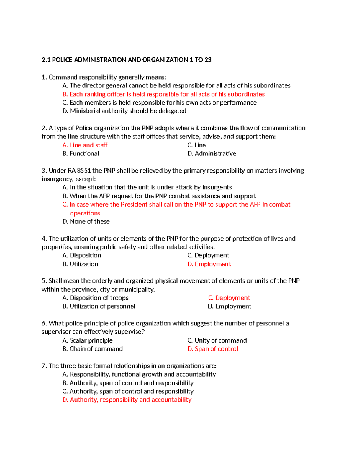 2.LAW Enforcement Administration - 2 POLICE ADMINISTRATION AND ...