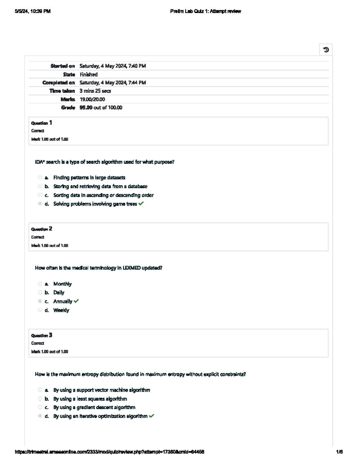 AI 2 Pqlab 1 - AI 2 prelim lab 1 - Bachelor of Science in Information Technology - Studocu