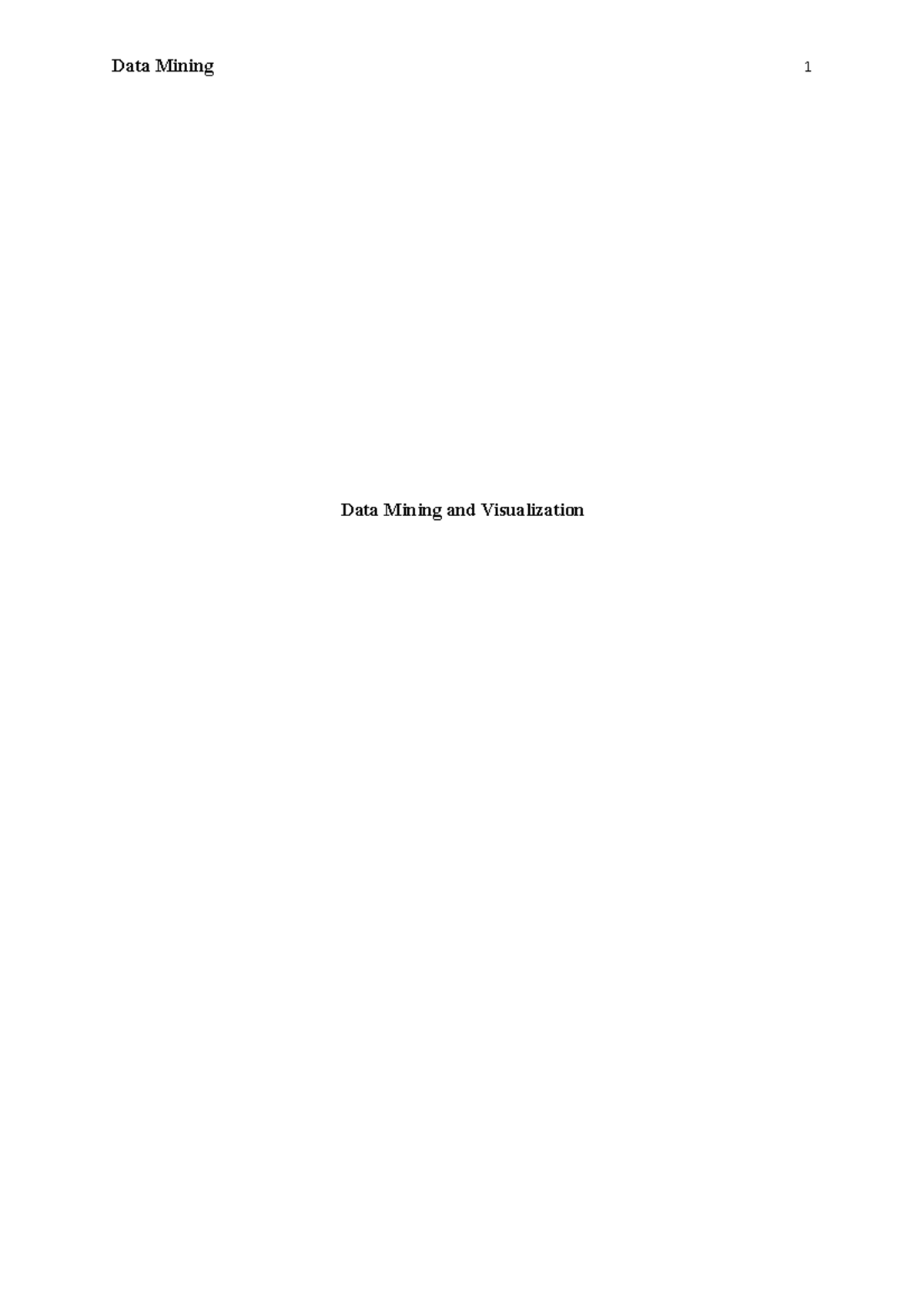 Data Mining And Data Visualization 18 Data Mining 1 Data Mining And