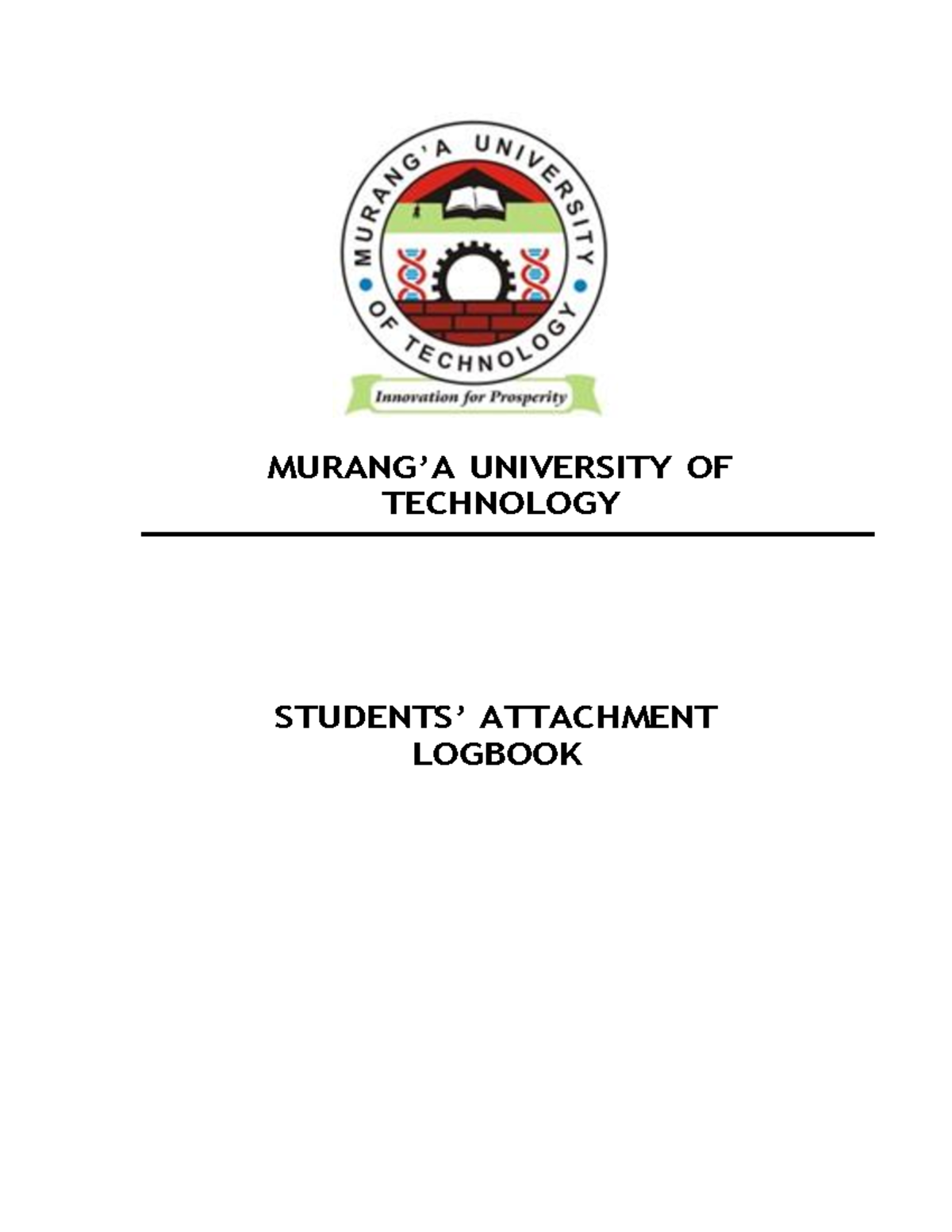 Attachment- Logbook - MURANG’A UNIVERSITY OF TECHNOLOGY STUDENTS ...