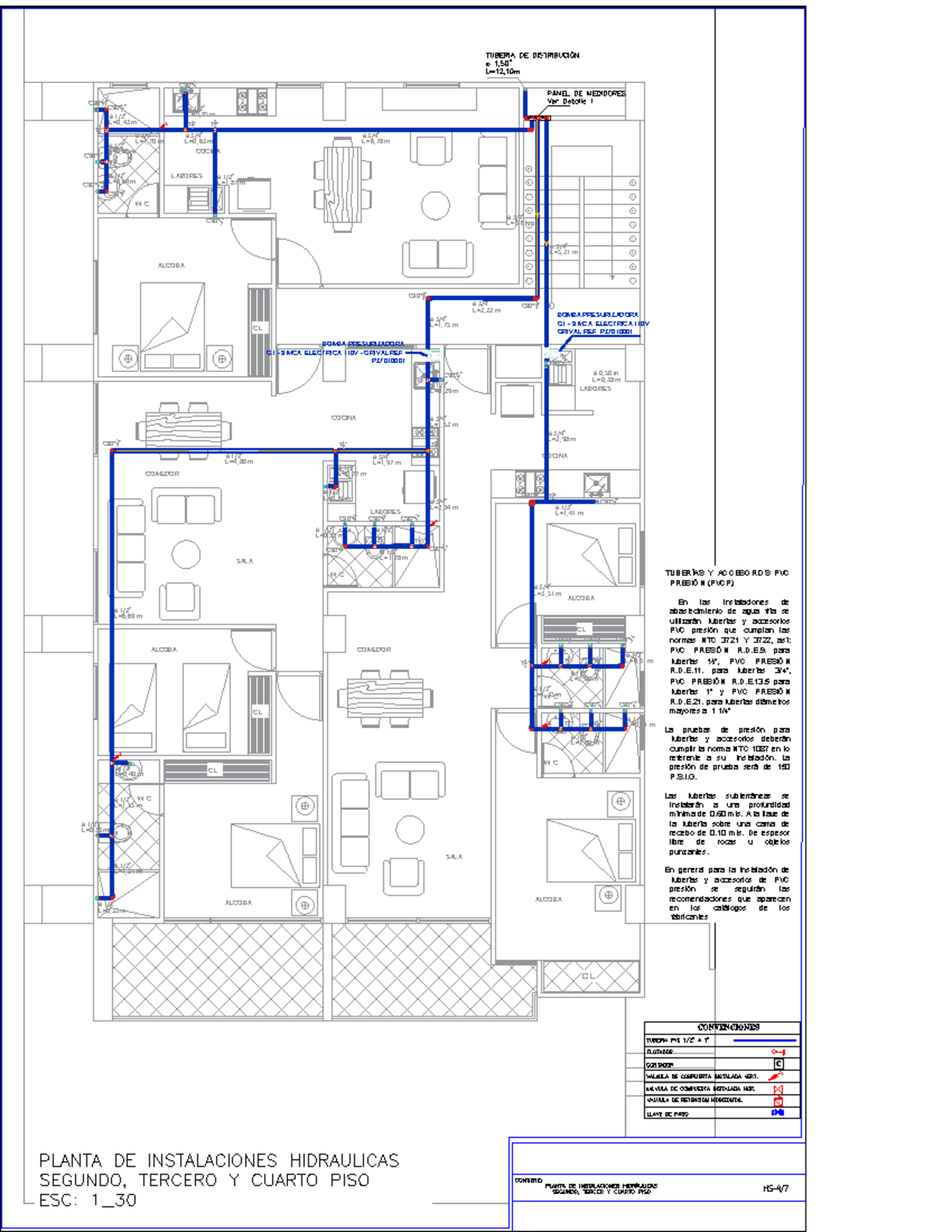 Red hidraúlica diseño - W W CL CL 1 2 3 4 5 6 7 8 9 10 11 12 13 14 15 ...