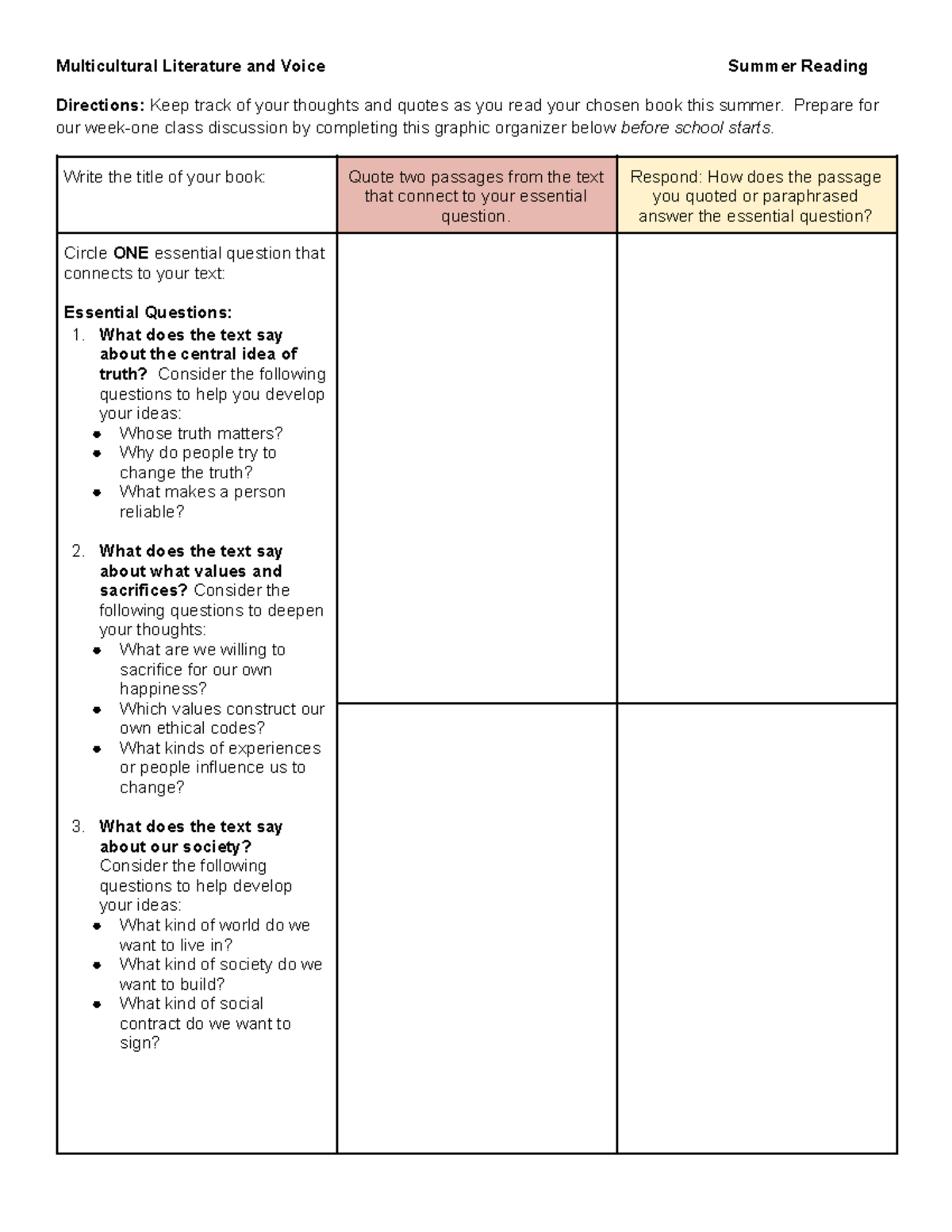 MCLV Summer Reading Organizer - Multicultural Literature and Voice ...