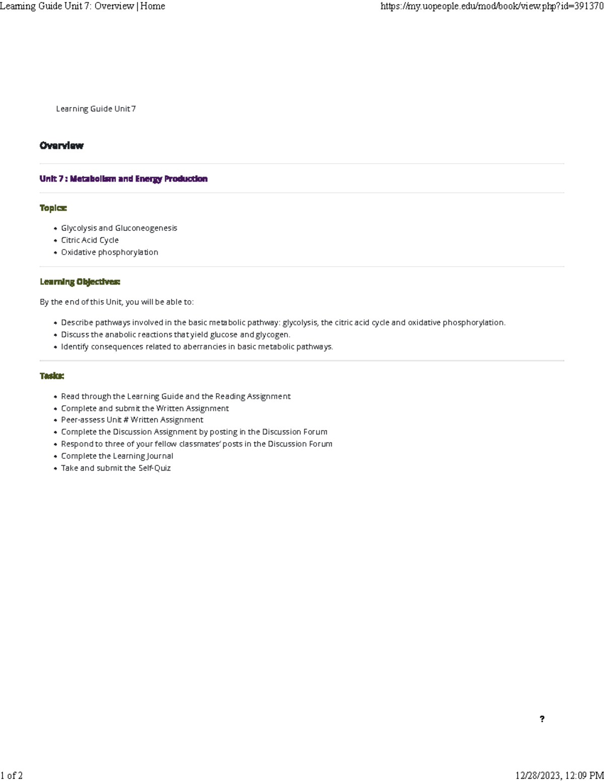 CHEM 3212 Learning Guide Unit 7 Overview Home - Learning Guide Unit 7 ... CHEM 3212 Learning Guide Unit 7 Overview Home - Learning Guide Unit 7 ...