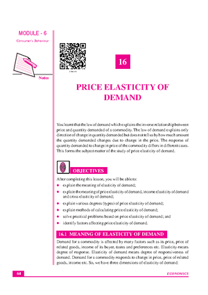 Price elasticity of demand handout - Price Elasticity of Demand By ...