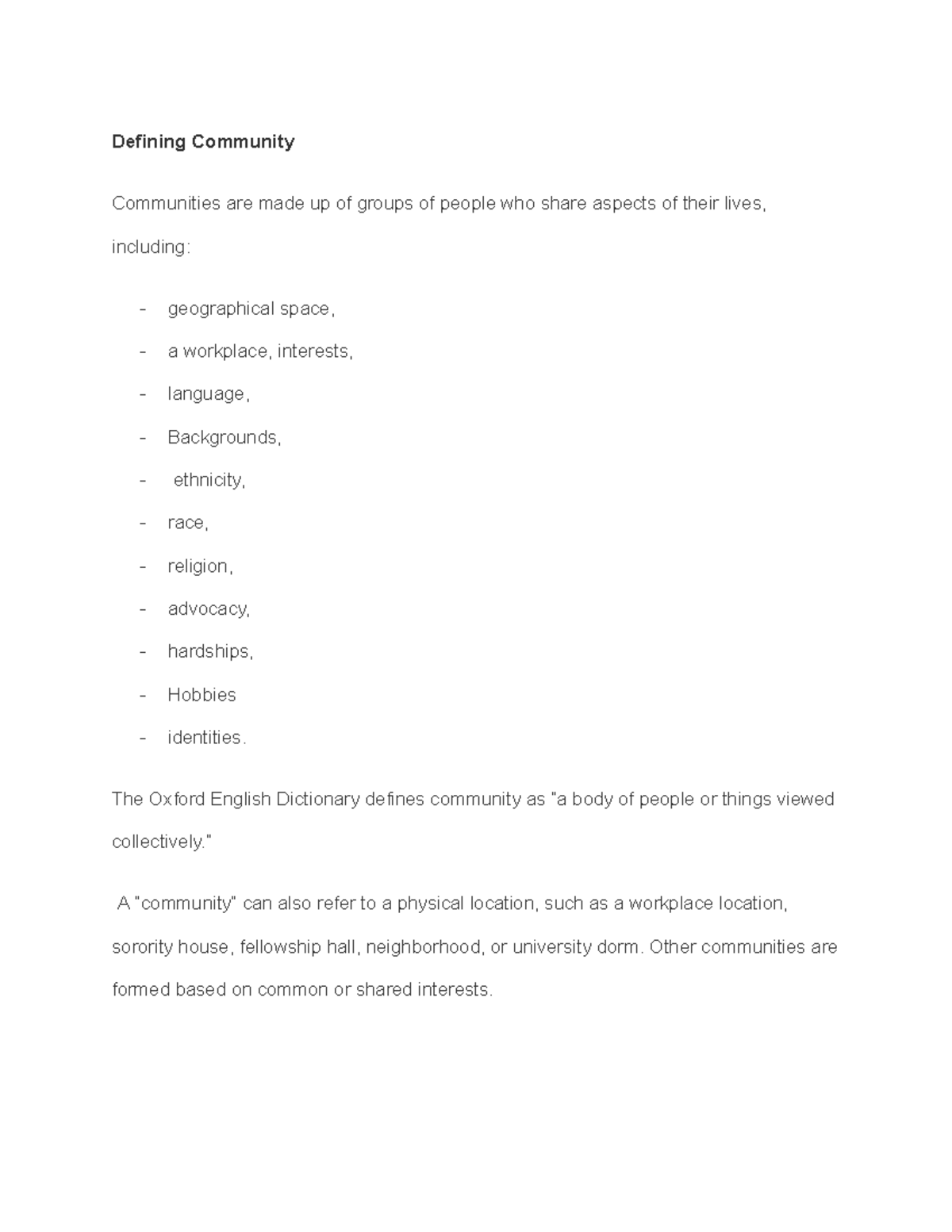 What is a community book notes pt. 1 - Defining Community Communities ...