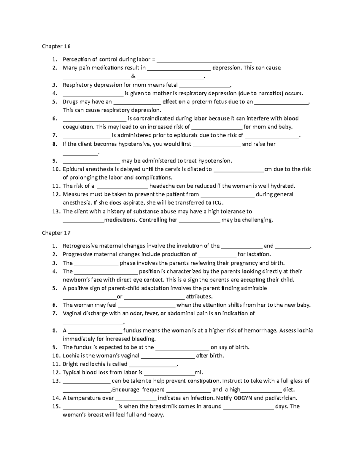 Chapter 16-19 SN - Lecture notes with highlighted portions of ...