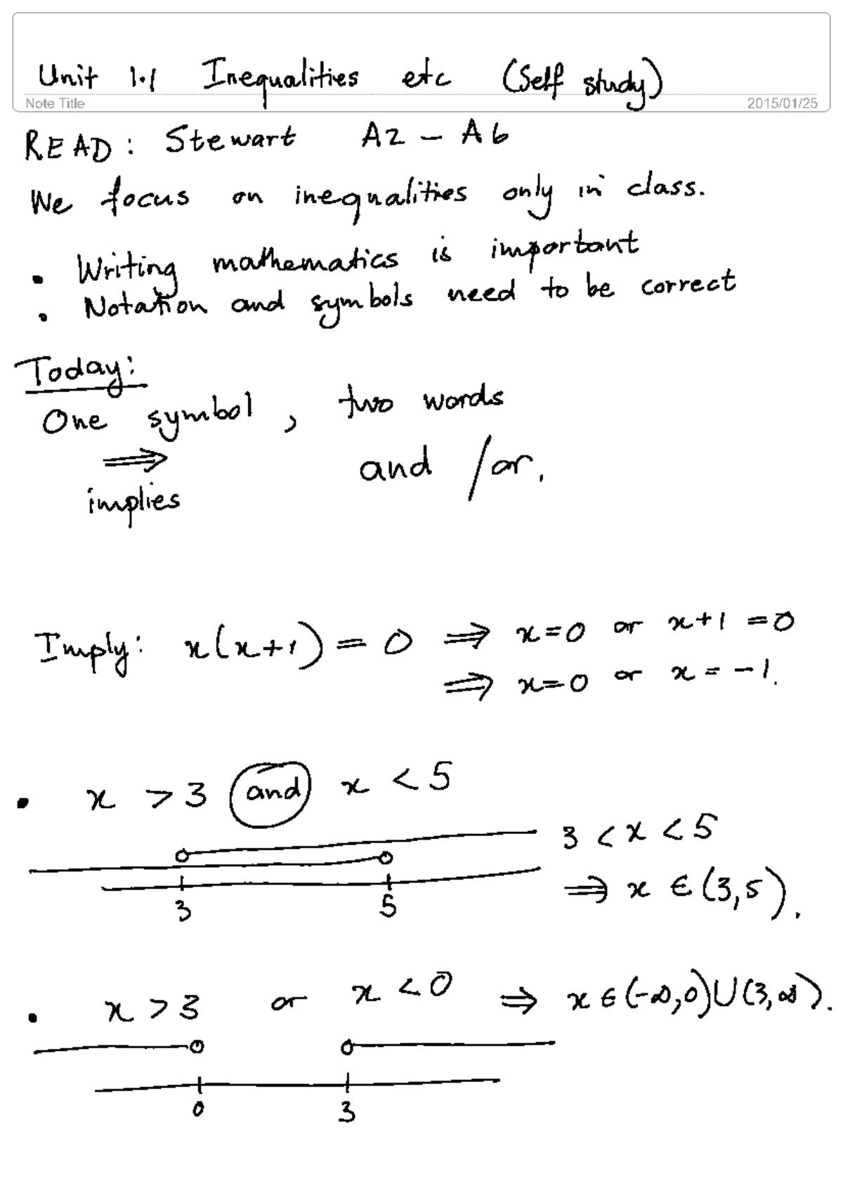 1.01 Inequalities - Lecture Notes - WTW 158 - Studocu