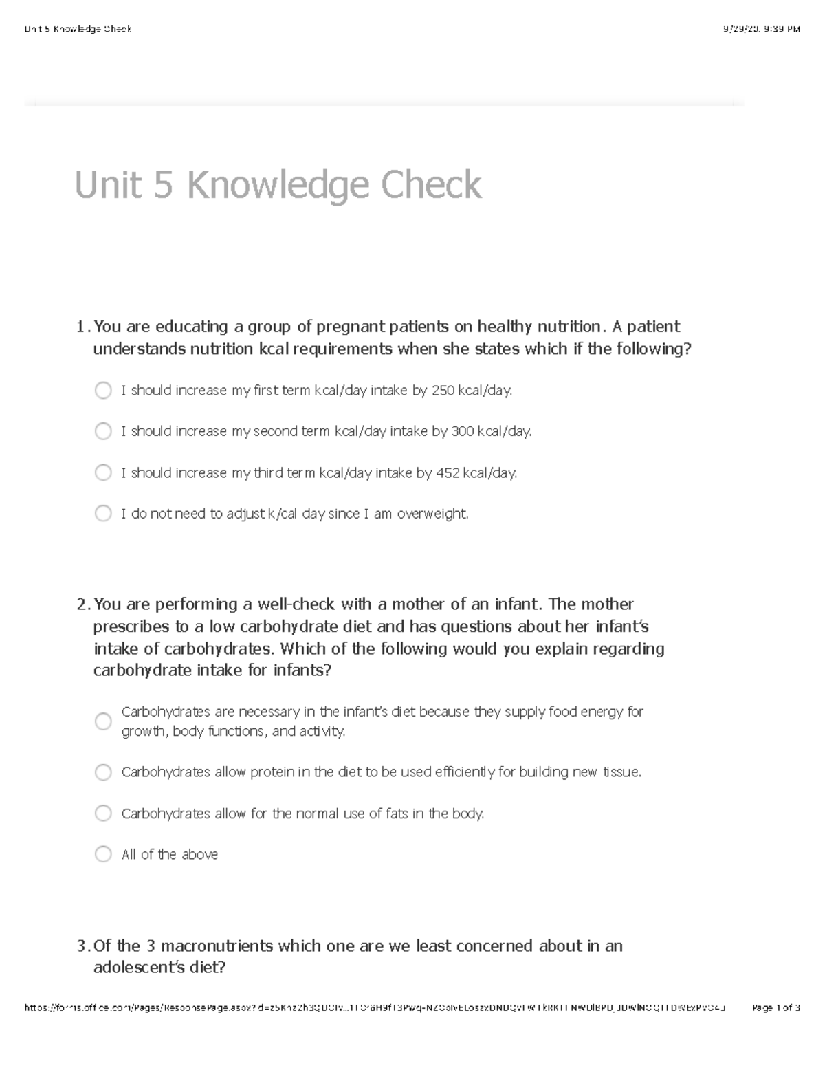 Copy of Unit 5 Knowledge Check - Unit 5 Knowledge Check 9/29/20, 9'39 ...