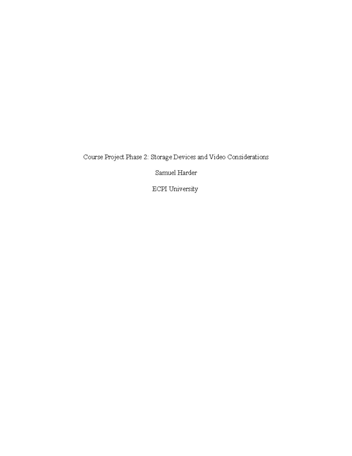 CIS101 Unit3 Course Project Phase 2 Samuel Harder - Course Project ...