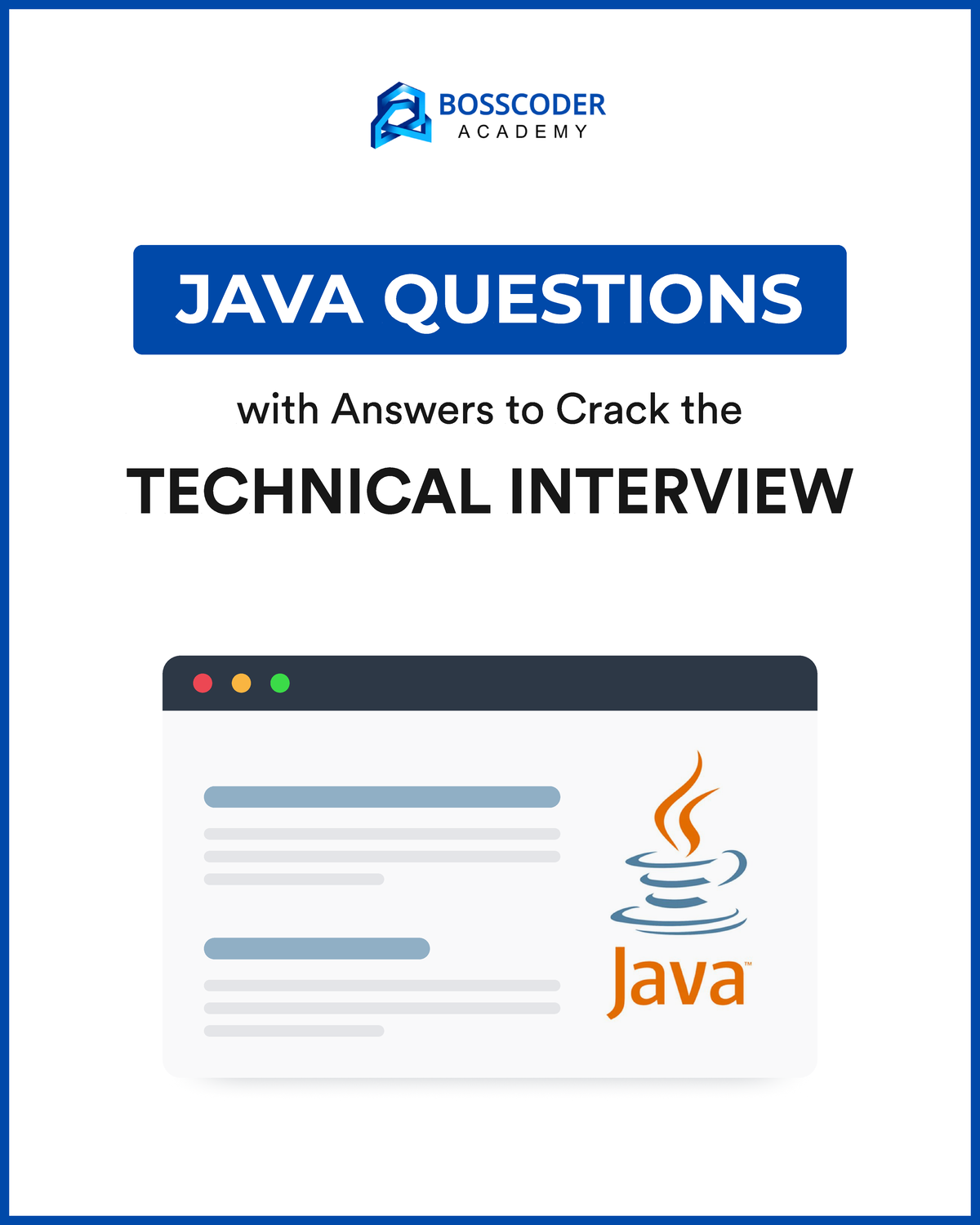 Java Interview Question Technical Interview With Answers To Crack The