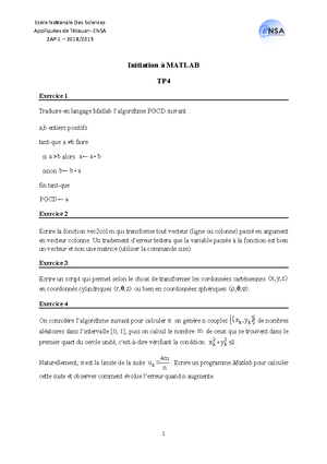 Corrigé TP4 Matlab (1) - Appliquées de Tétouan- ENSA 2AP-1 – 2019/ Initiation à MATLAB TP ...