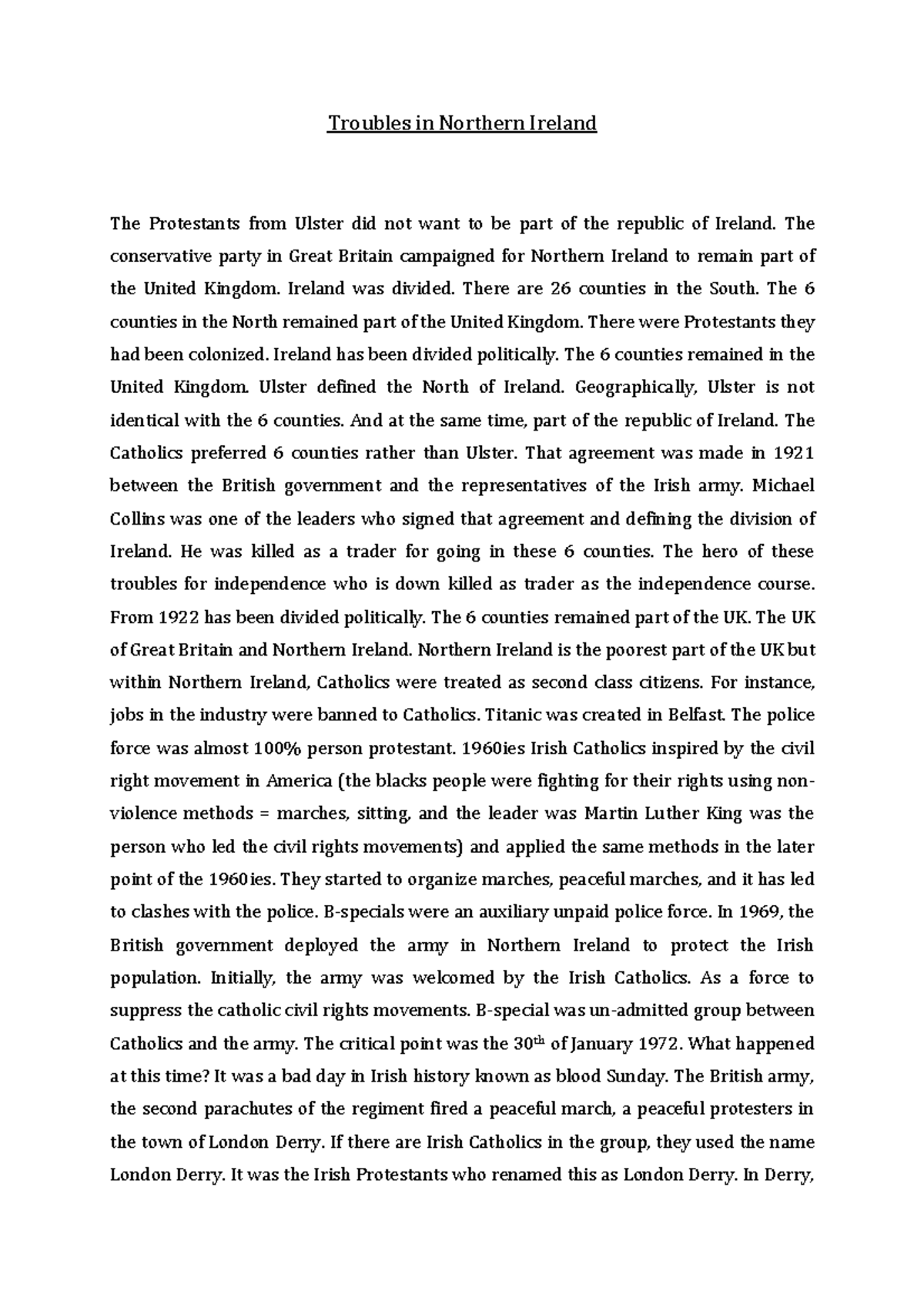 Part9 Troubles in Northern Ireland - Troubles in Northern Ireland The ...