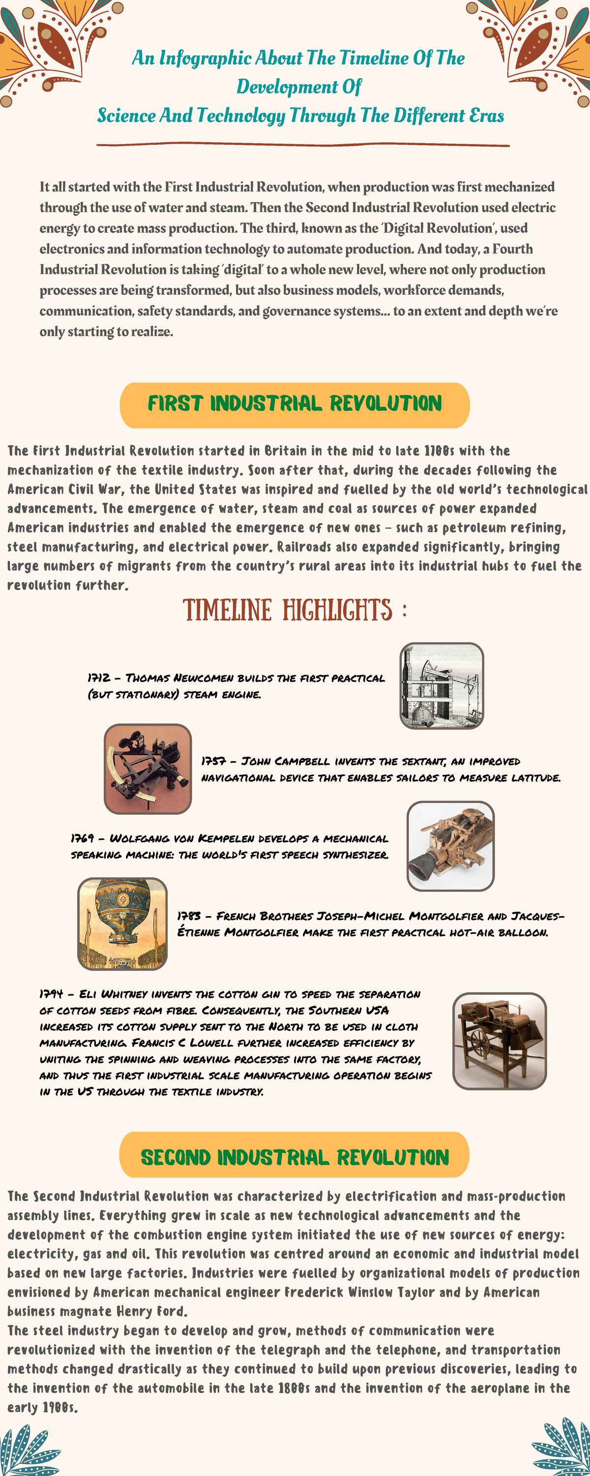 Industral rev - INDUSTRIAL REVOLUTION - An Infographic About The ...