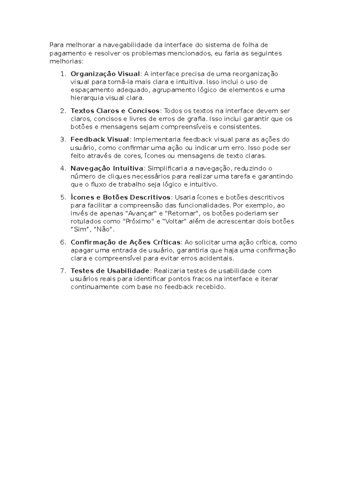 Desafio-1 - Para melhorar a navegabilidade da interface do sistema de ...