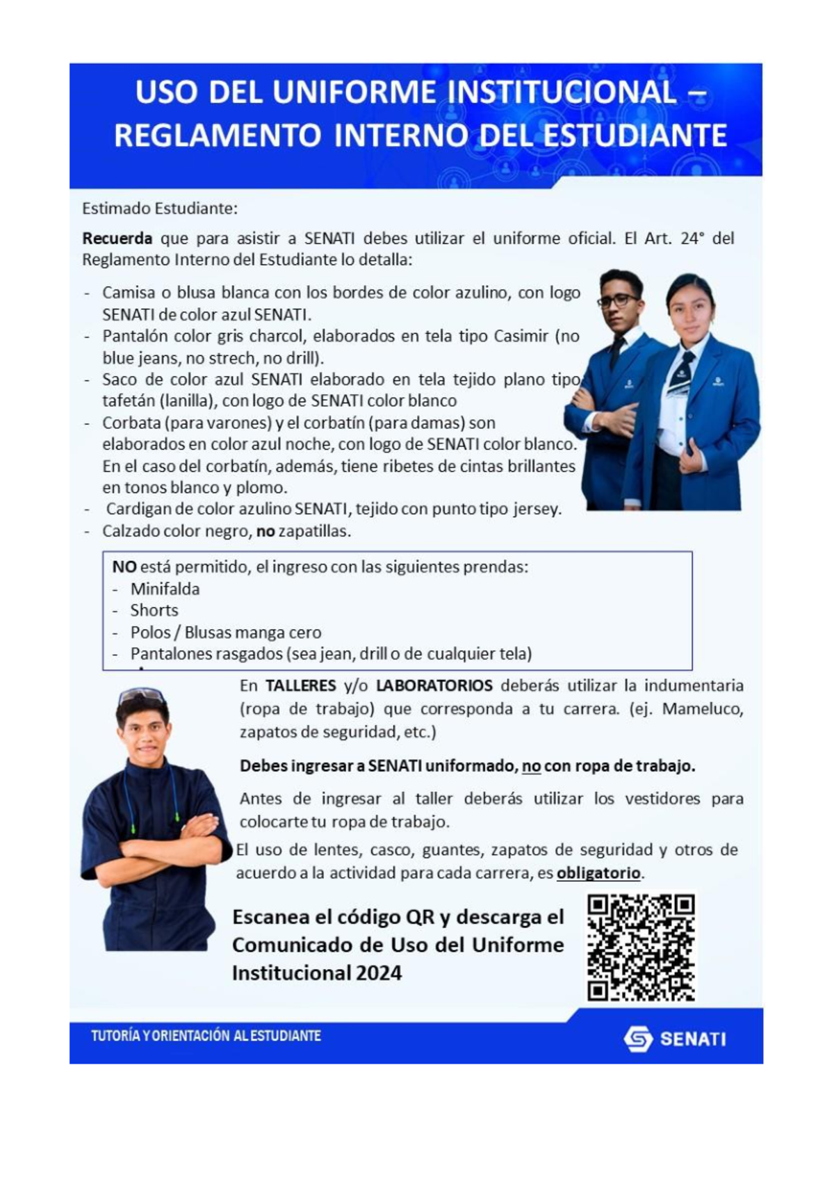 Indicaciones Uso de Uniforme - cuaderno de informes - Studocu