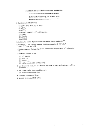 Tutorial 1 - MATH236 Discrete Mathematics with Applications W Tutorial 1: 2014. Let A = {− 1 , 0 ...
