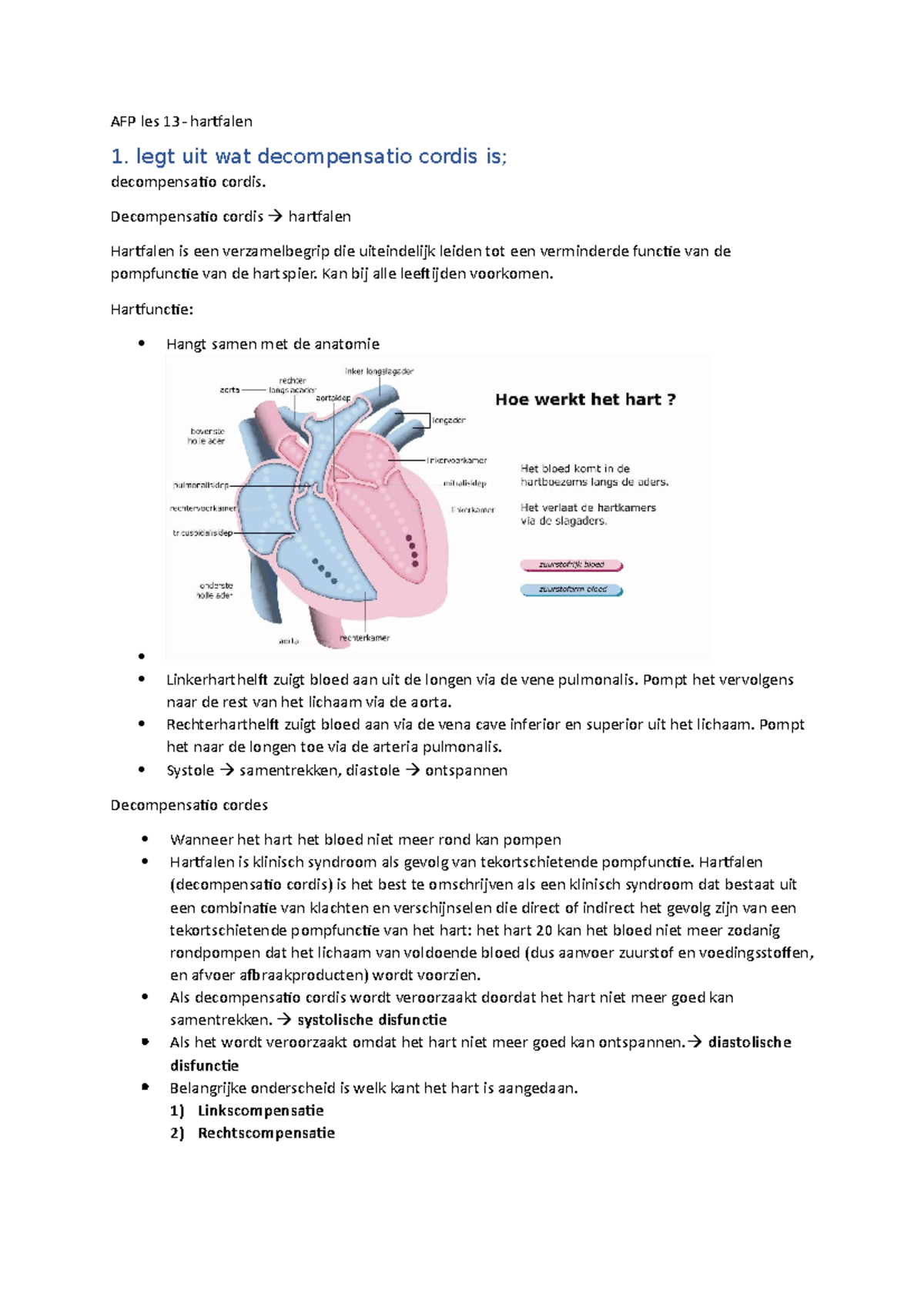 AFP les 13 hartfalen - AFP les 13- hartfalen 1. legt uit wat ...