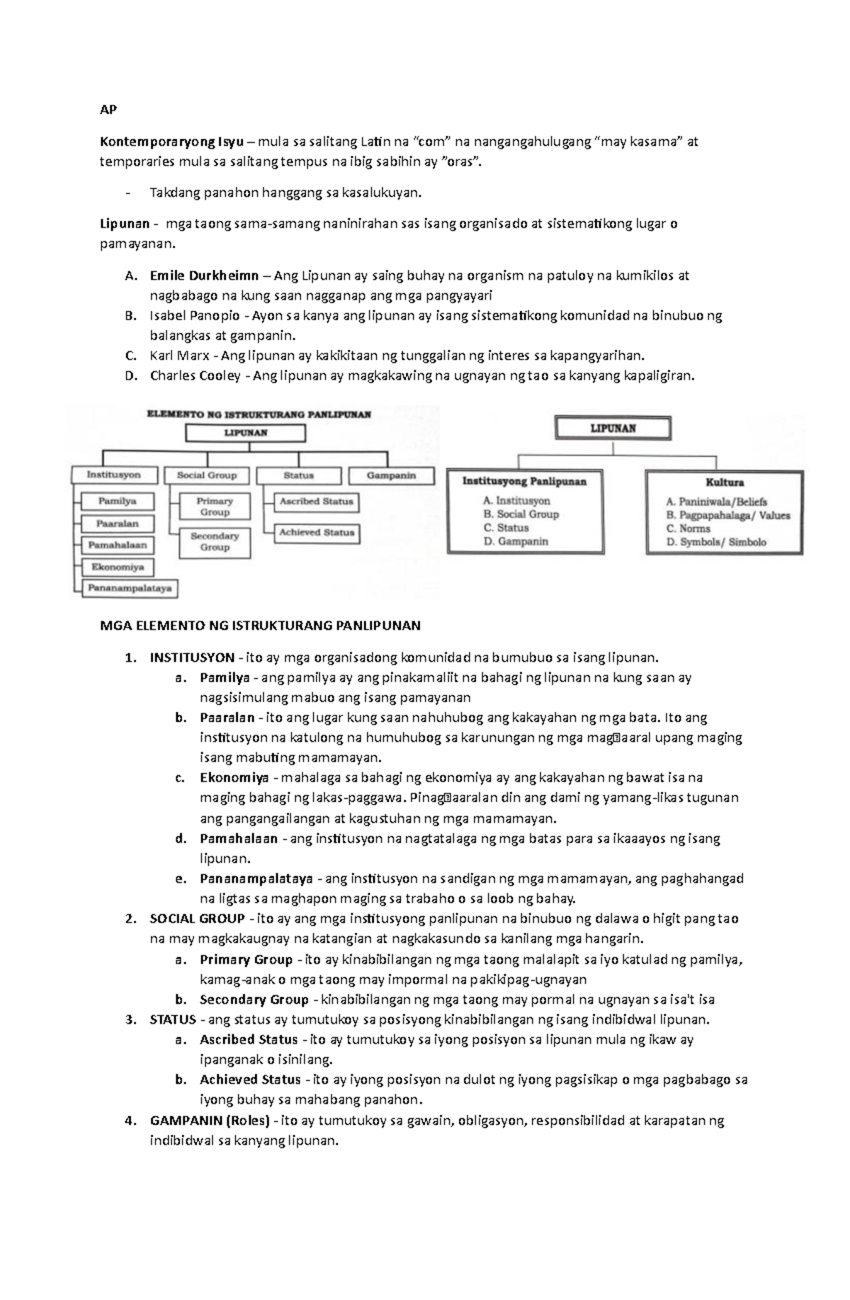 APG10Q1RVWR - REVIEWER FOR QUARTER 1 APB GRADE 10 - AP Kontemporaryong ...