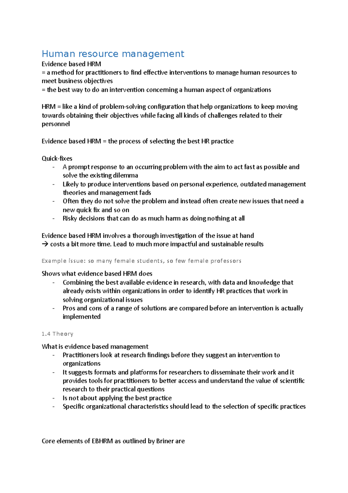 Human resource management - Human resource management Evidence based ...