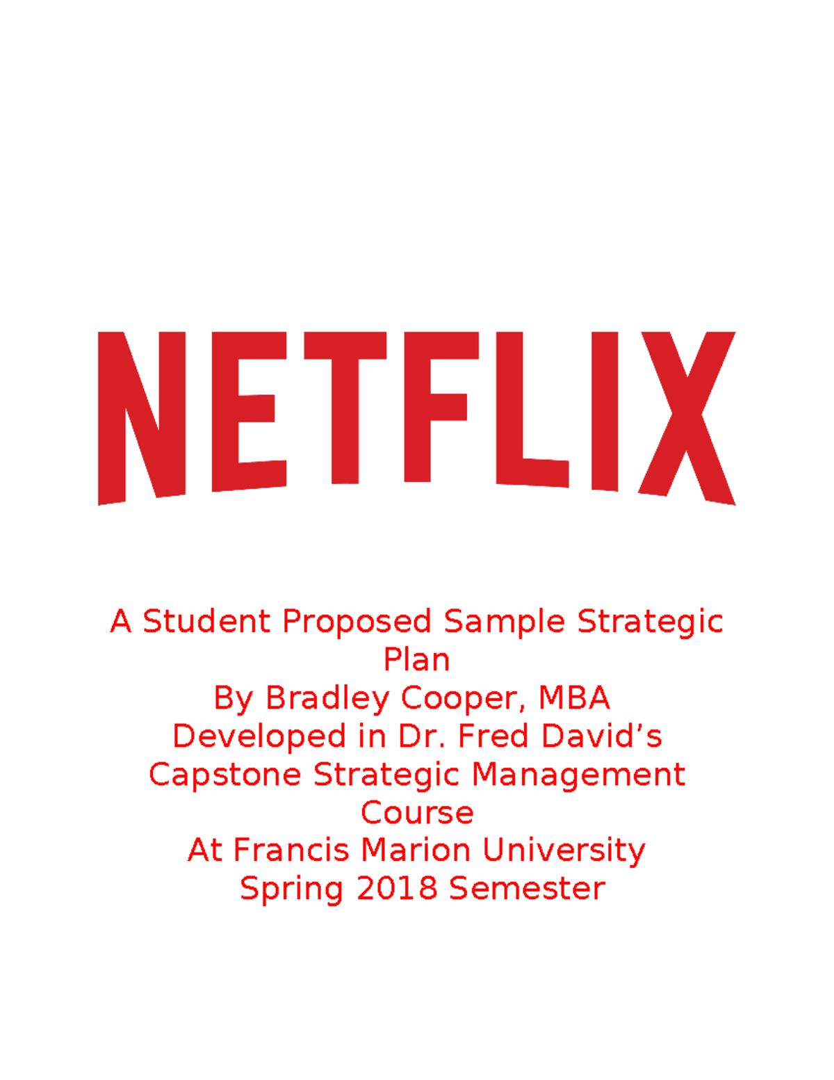 Netflix.Sample - case study Netflix - A Student Proposed Sample ...