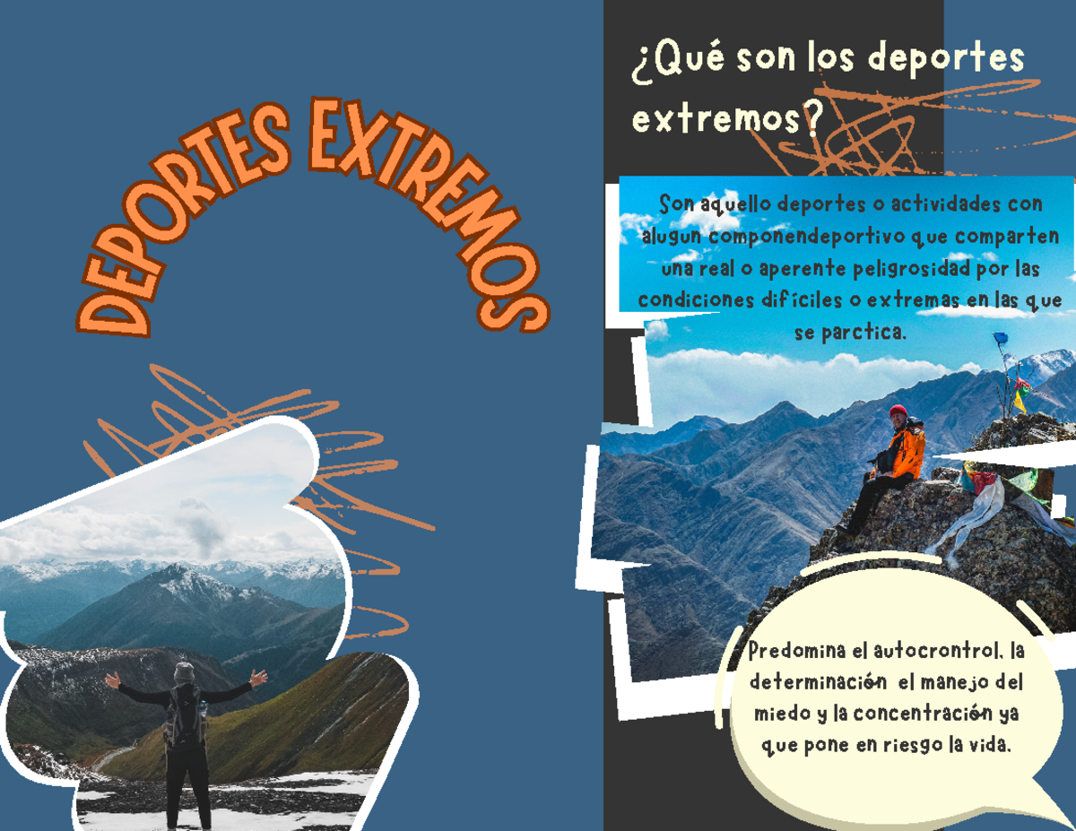 Folleto DEPORTES EXTREMOS - D E P O R T ####### E S EX T R E M O S D E ...