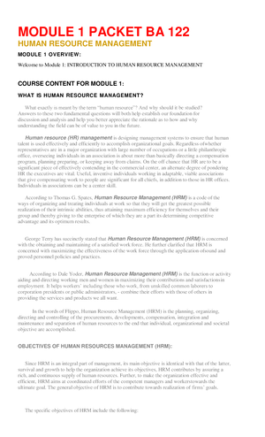 Module 7 Packet BA 311 - MODULE 7 PACKET BA 311 – HUMAN RESOURCE ...