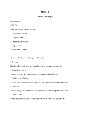 Tesla- 5 forces Final - Grade: A - LIBR 001 Spring 2021 Michael Porter ...