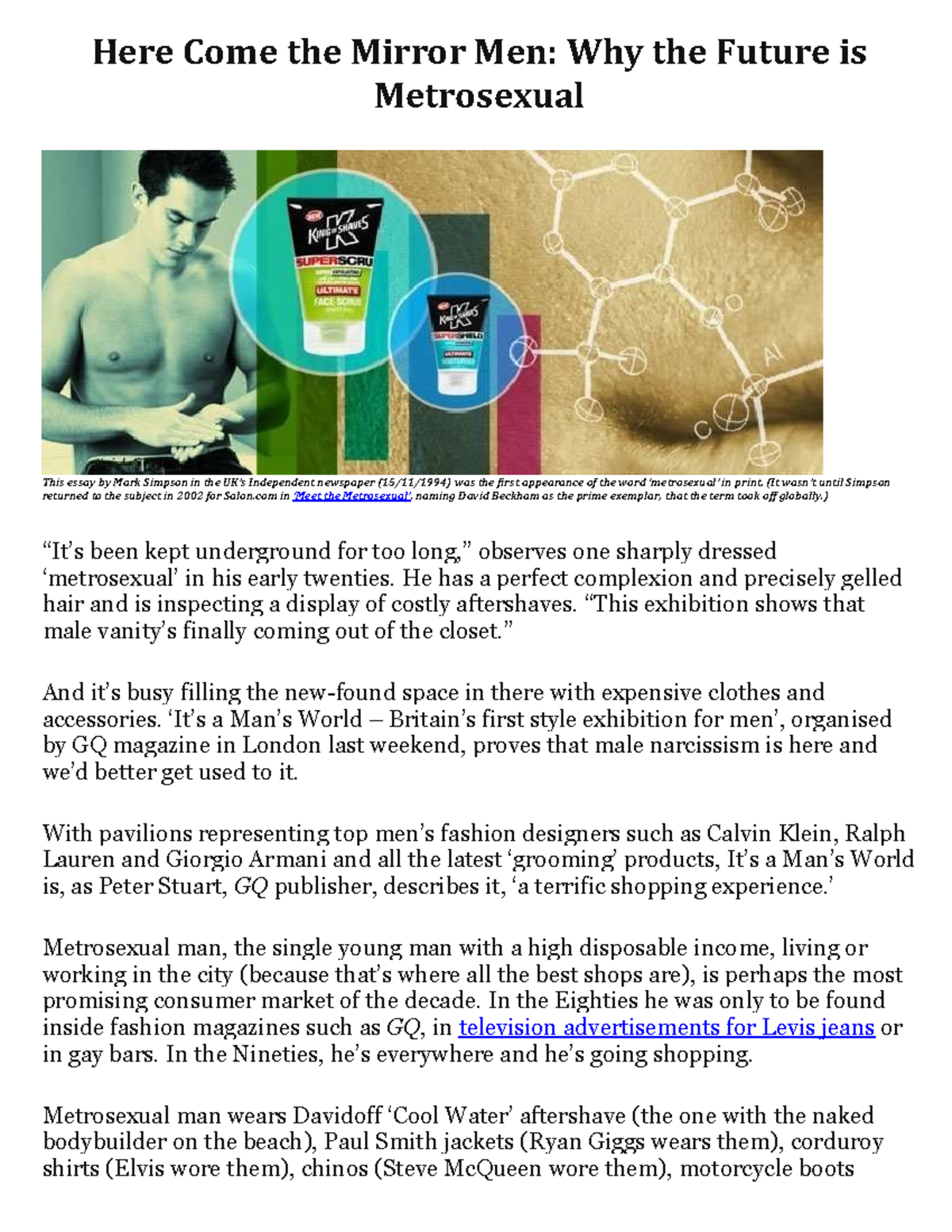 Simpson - Here Come the Mirror Men - Here Come the Mirror Men: Why the ...