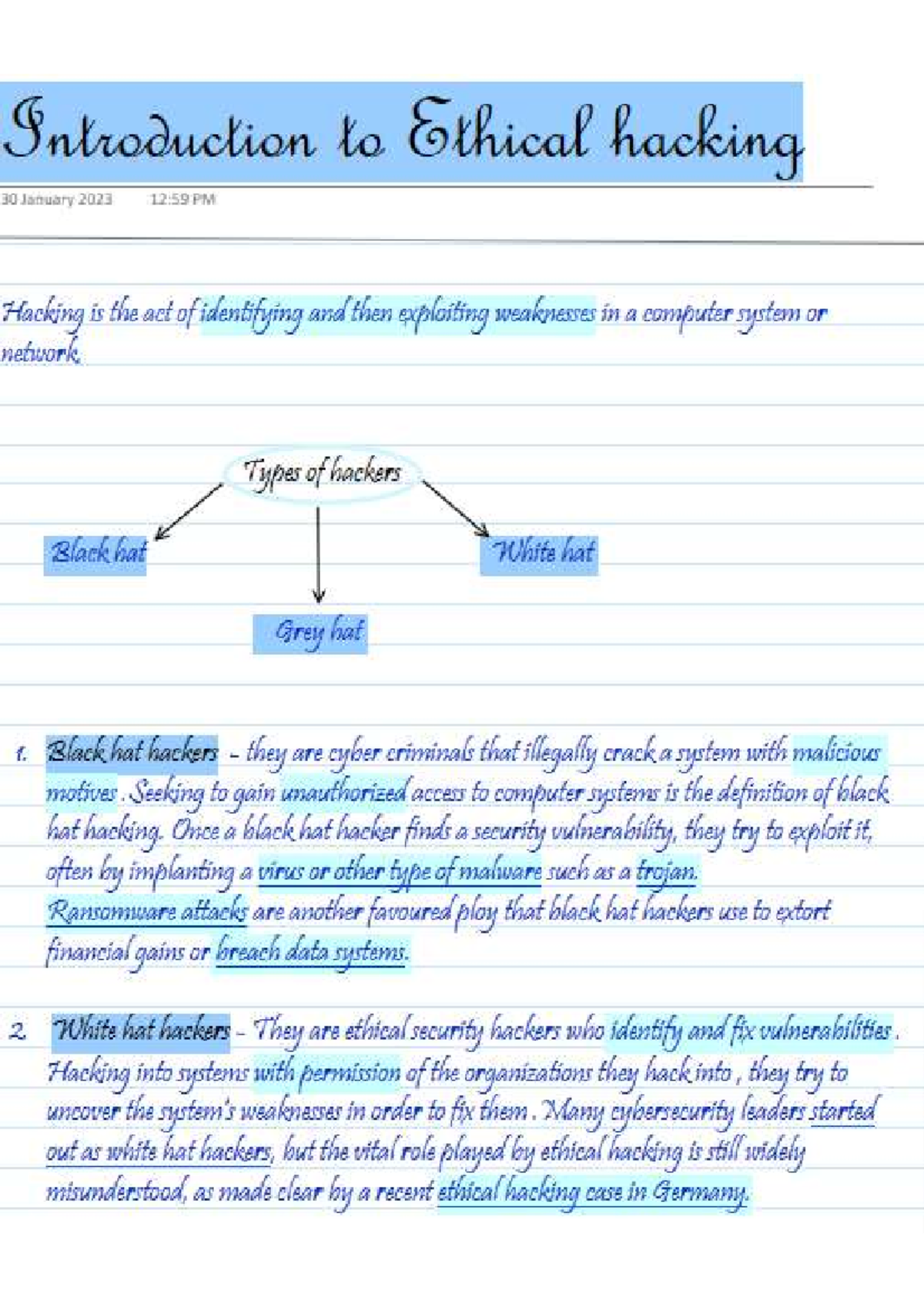 Introduction to Ethical Hacking - Computer Science - Studocu