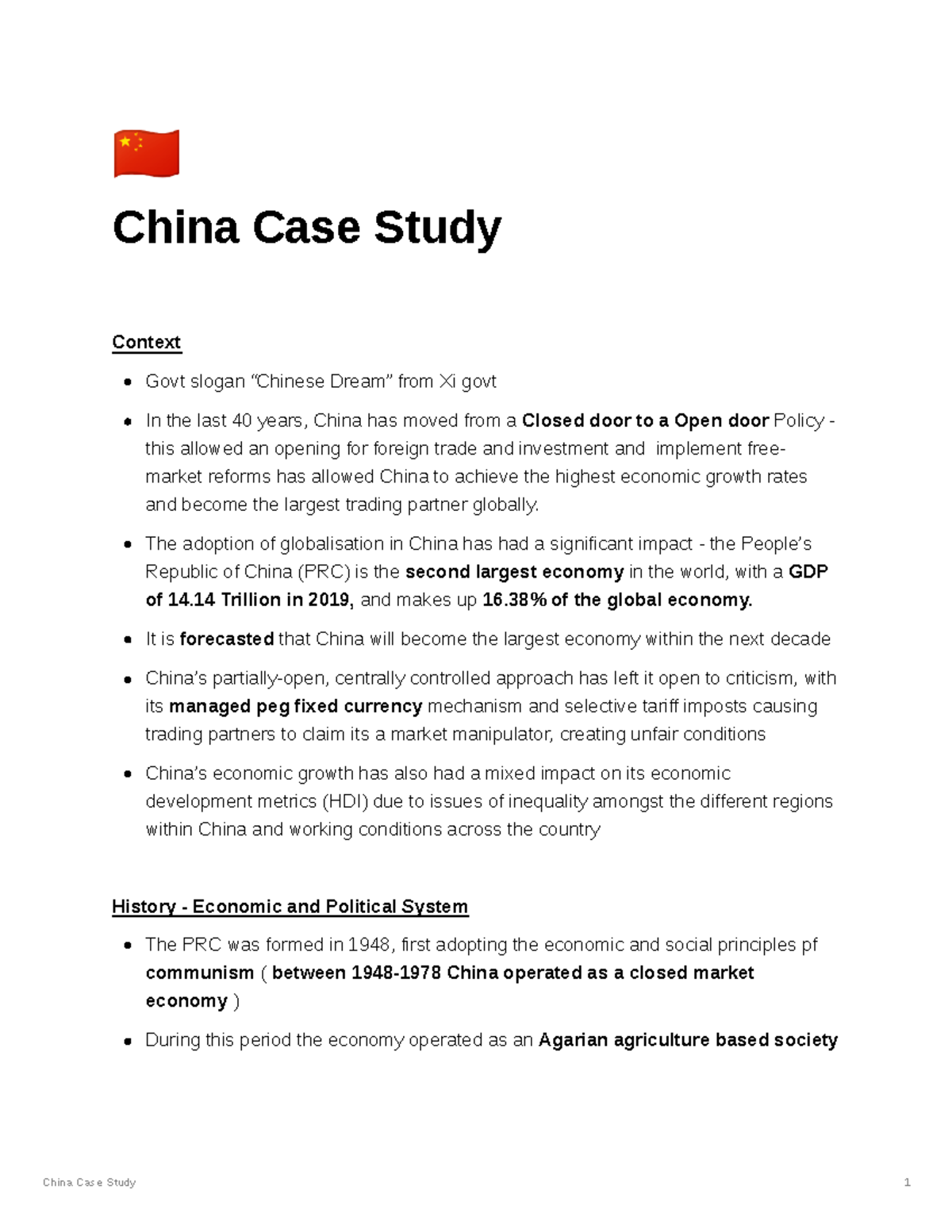 China Case Study - 󾓭 China Case Study Context Govt slogan “Chinese ...