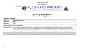 Introduction TO Social AND Professional Issues - INTRODUCTION TO SOCIAL ...