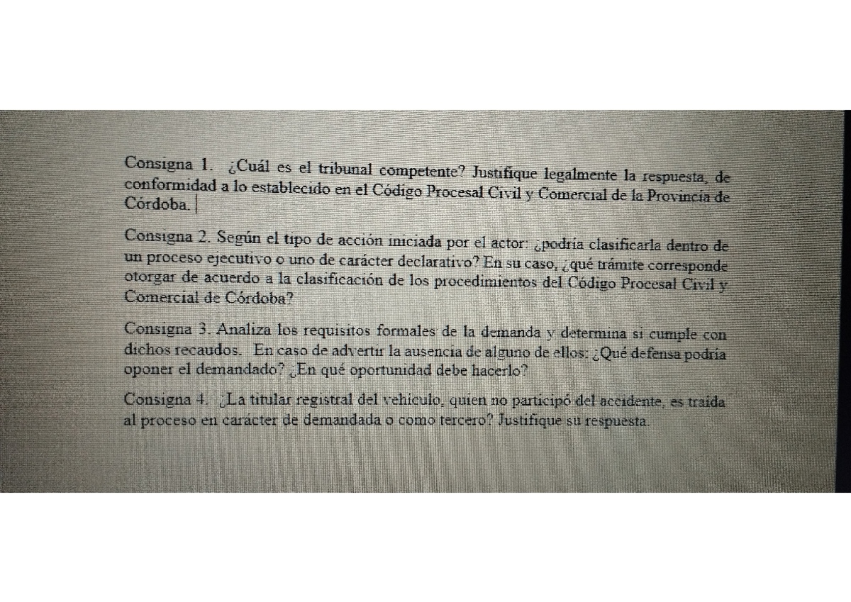 Consignas TP1 PCC - Pcc - Consigna 1. es el tribunal competente ...
