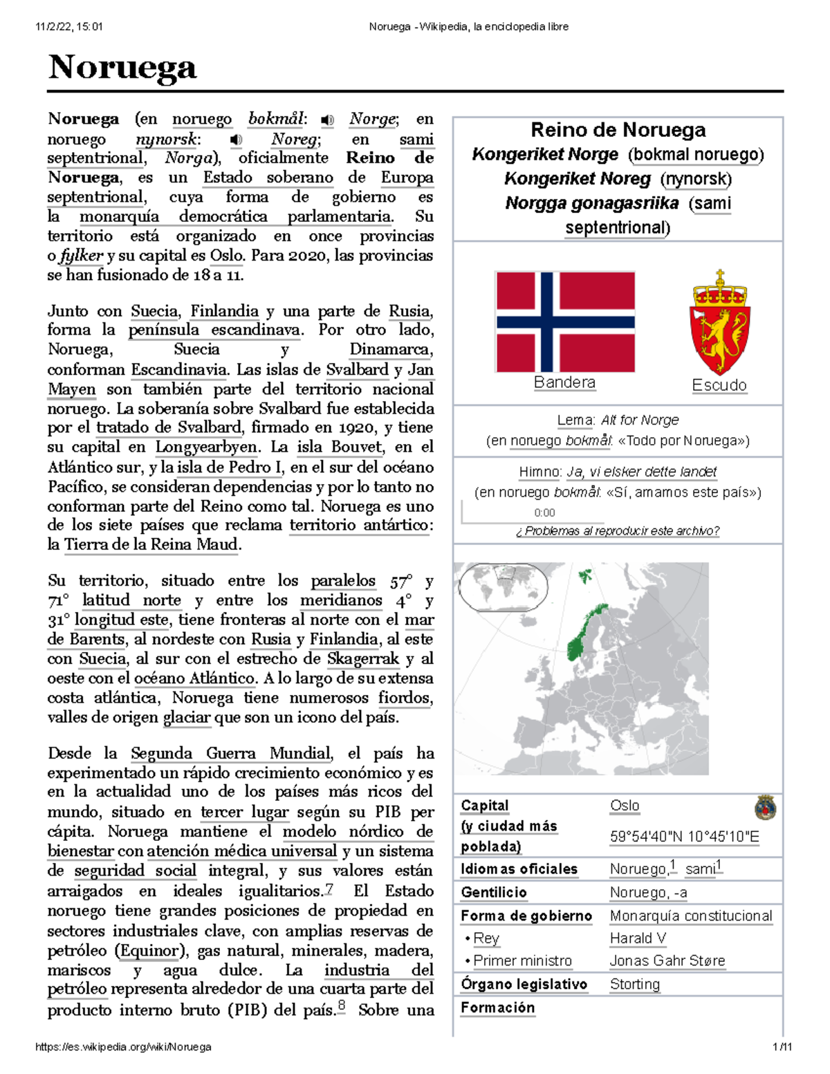 Historia de Noruega por el mundo mundial - Reino de Noruega Kongeriket ...