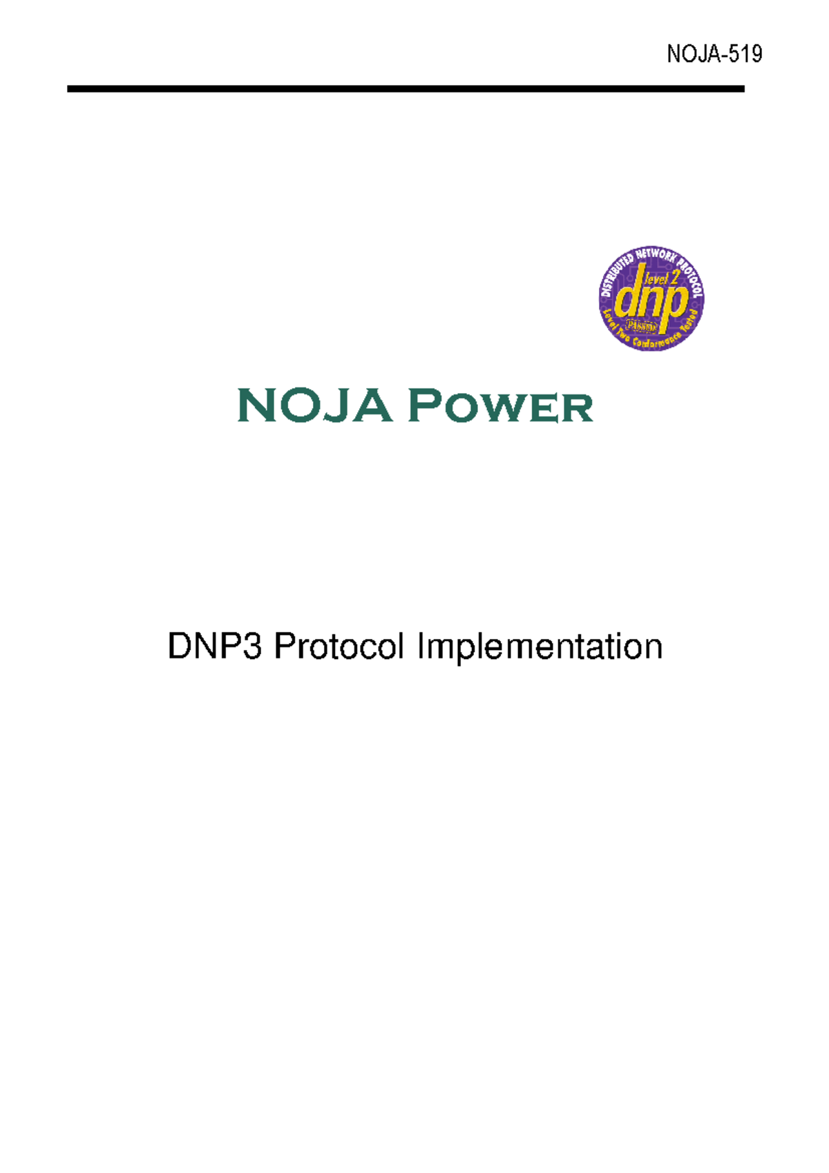 NOJA-519-08 DNP3 Protocol Implementation - DNP3 Protocol Implementation Revision History - Studocu