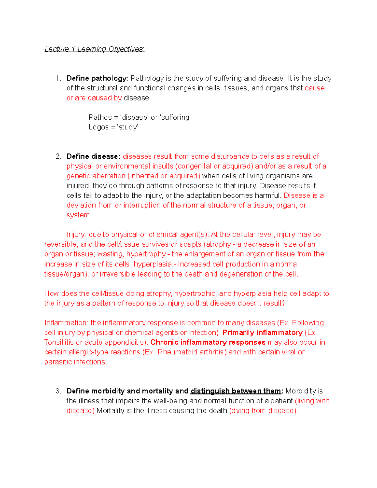 Path 3500 Lec 1 - this is path 3500 - Lecture 1 Learning Objectives: 1 ...