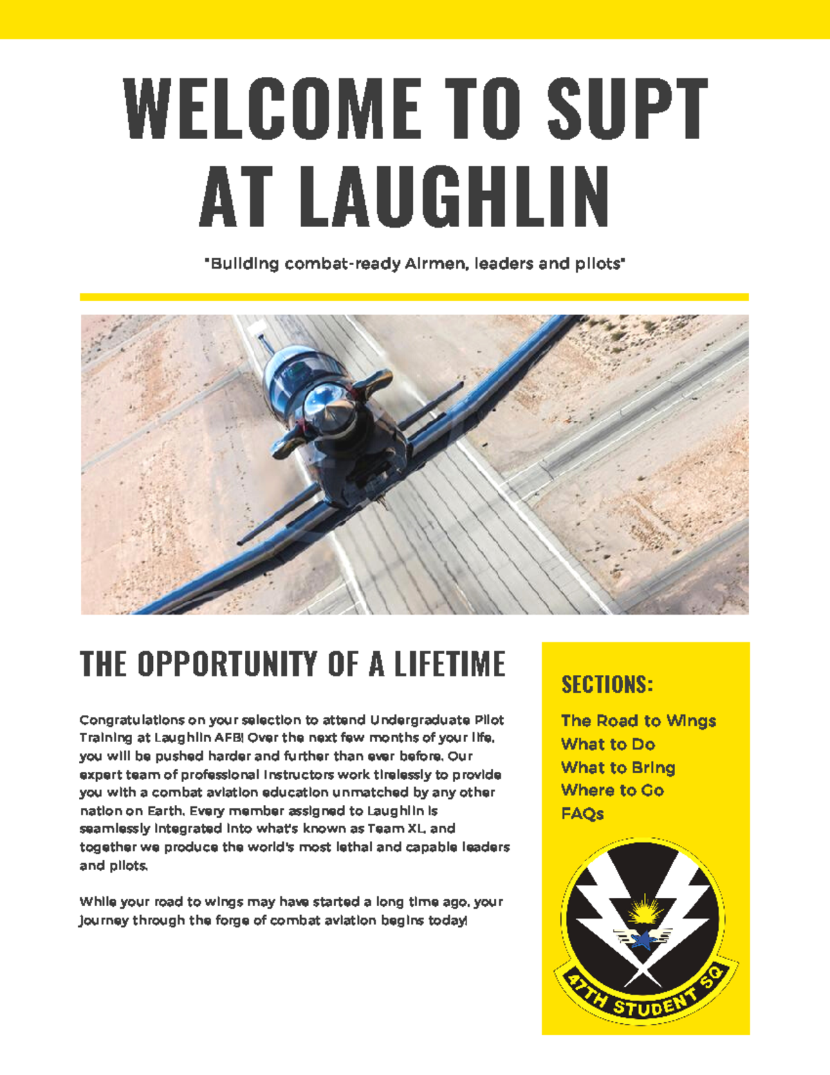 Welcome to UPT - WELCOME TO SUPT AT LAUGHLIN "Building combat-ready ...