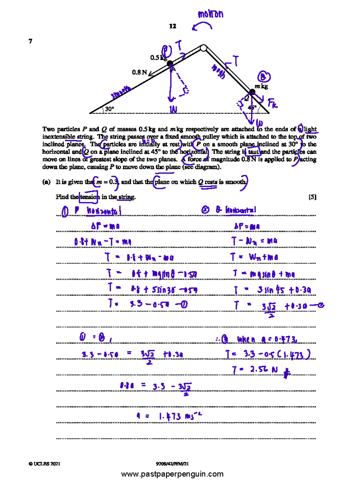 Pulleys + work energy - A-Levels - Studocu