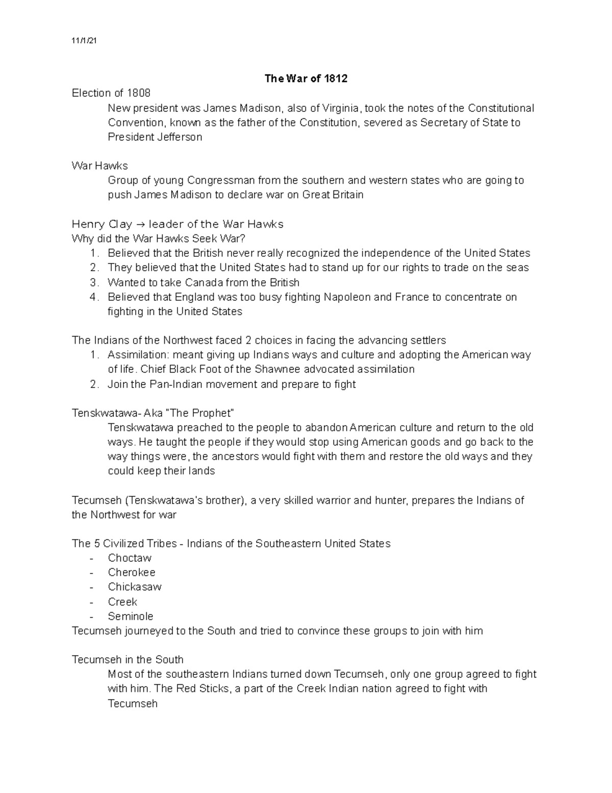 The War of 1812 - American (U.S.) History I - The War of 1812 - Tingle ...